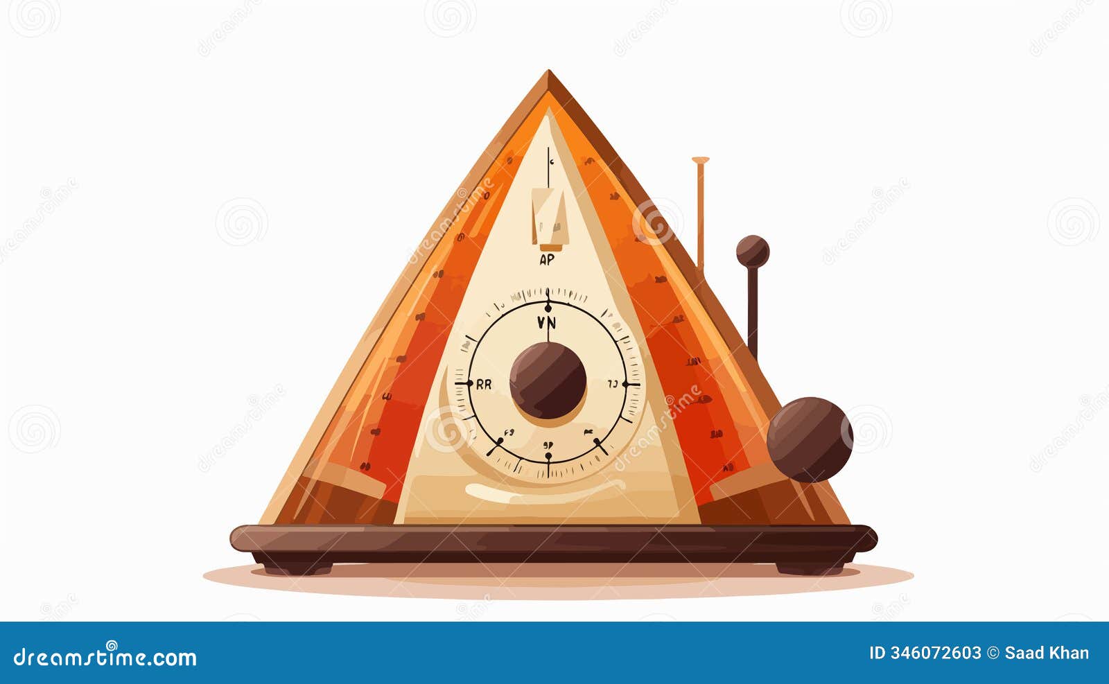 Metronome Drawing Used for Rhythm Acquisition Stock Vector ...