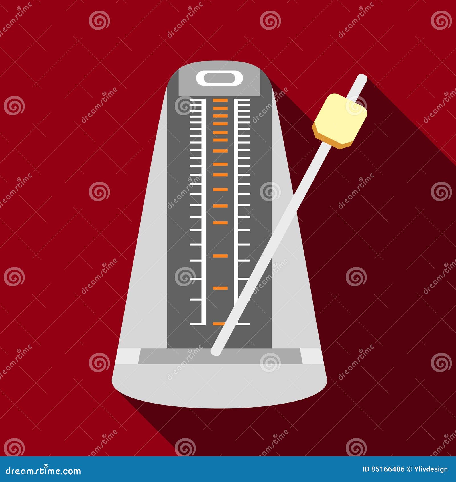 Metronome icon, flat style stock vector. Illustration of equipment ...