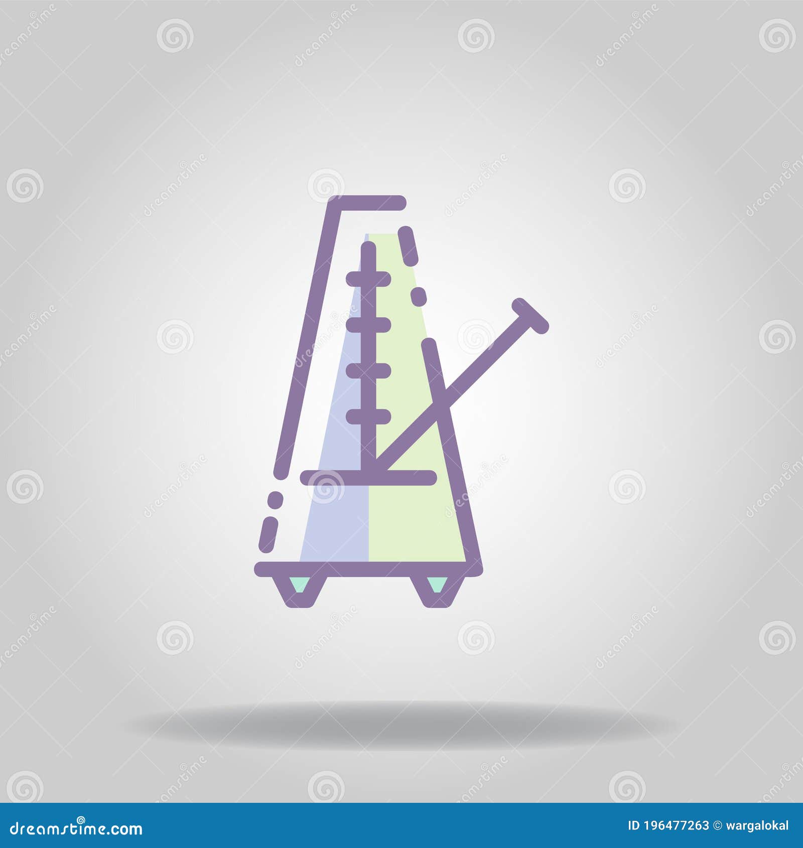 Metronome Icon or Logo in Pastel Color Stock Vector - Illustration of ...
