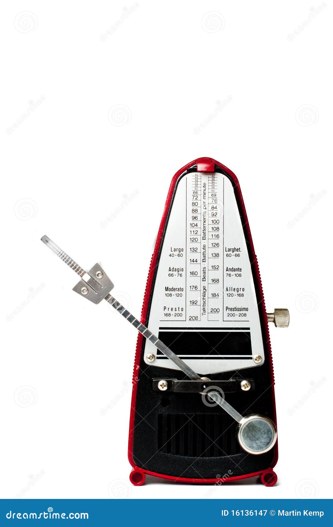 Metronome Portrait stock image. Image of white, precision - 16136147