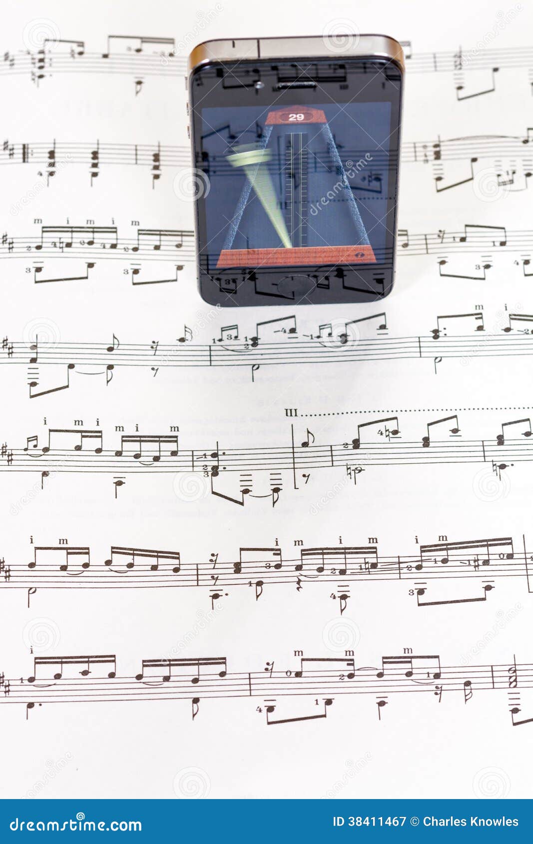 Metronome Software App Used As a Tool for Music Stock Image - Image of ...