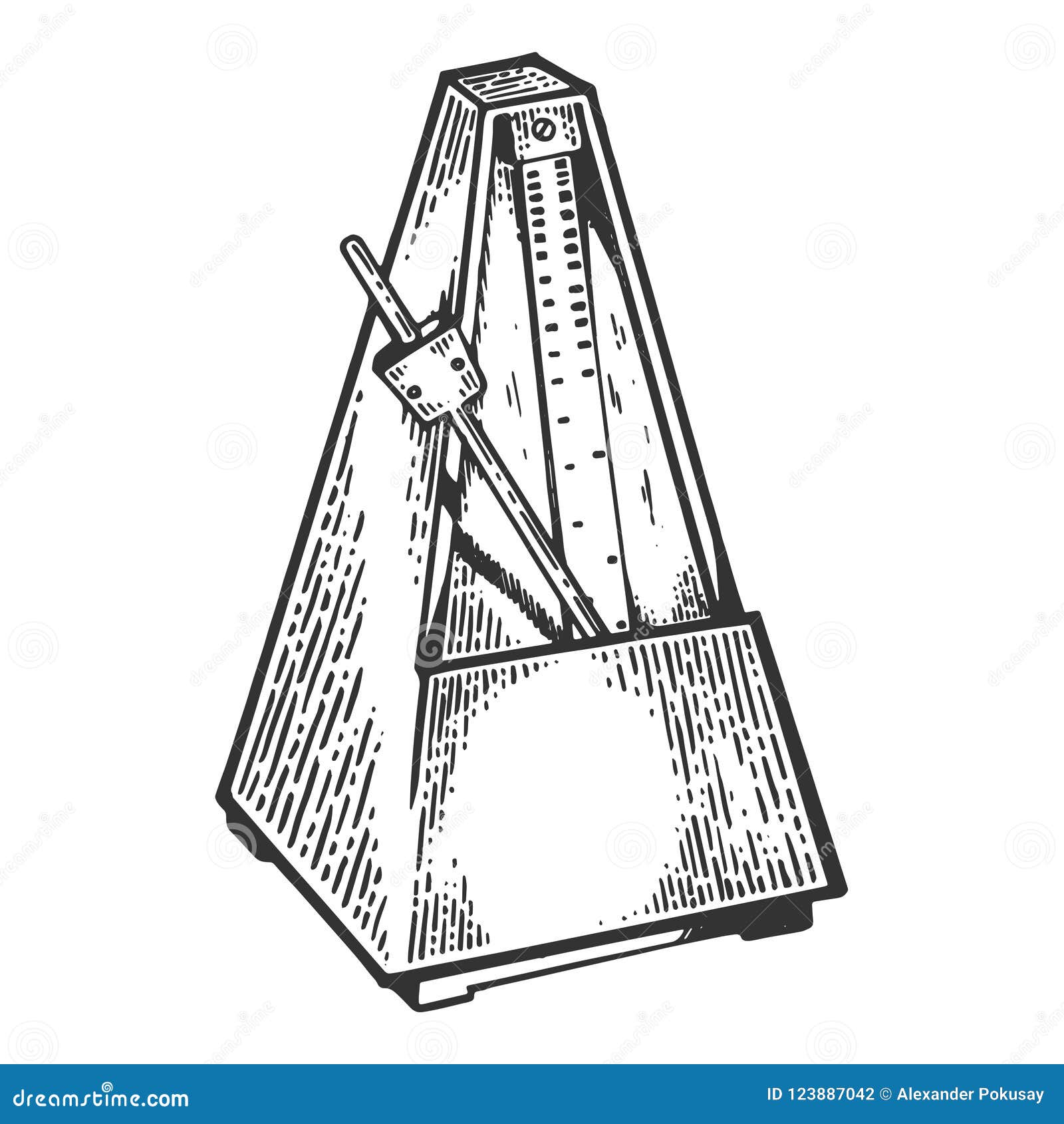Metronome Illustration, Drawing, Engraving, Ink, Line Art, Vector ...