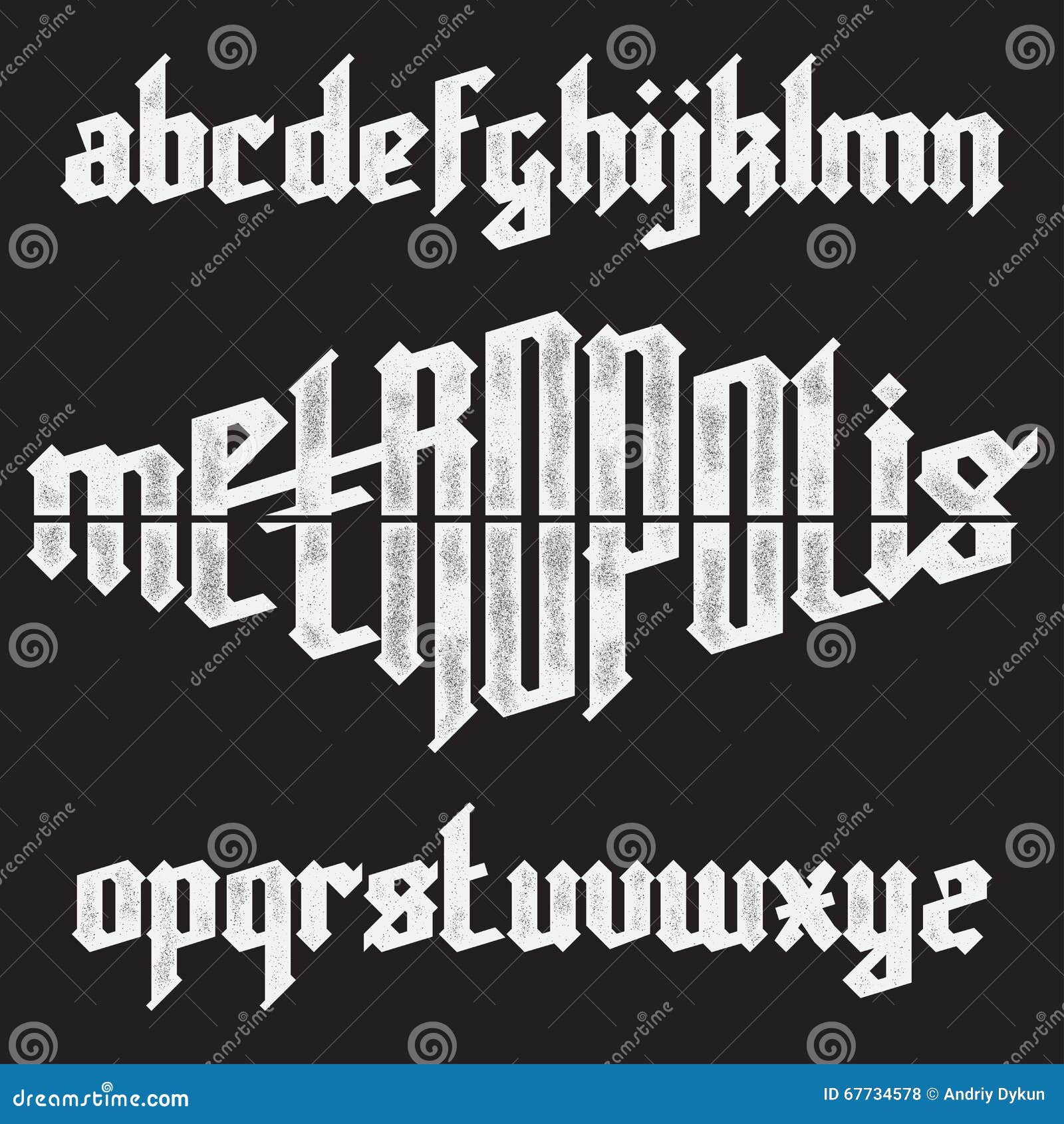 Metropolis gothic font stock vector. Illustration of state - 67734578