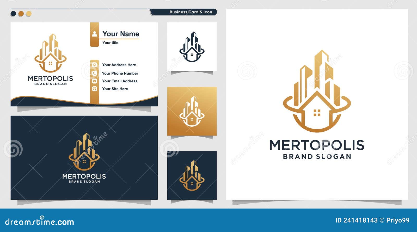 Metropolis Logo Template with Creative Unique Concept Premium Vector ...