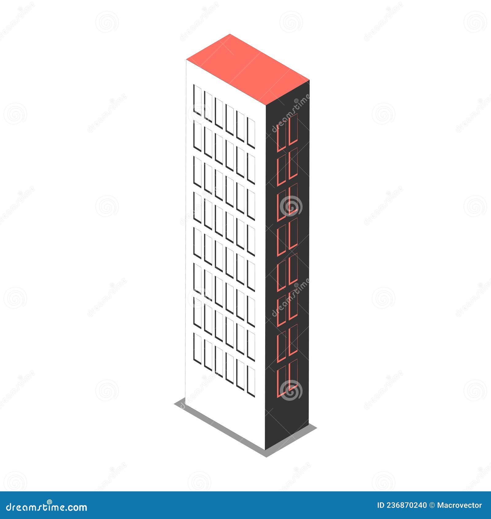 Metropolis Tiny Skyscraper Composition Stock Vector - Illustration of ...