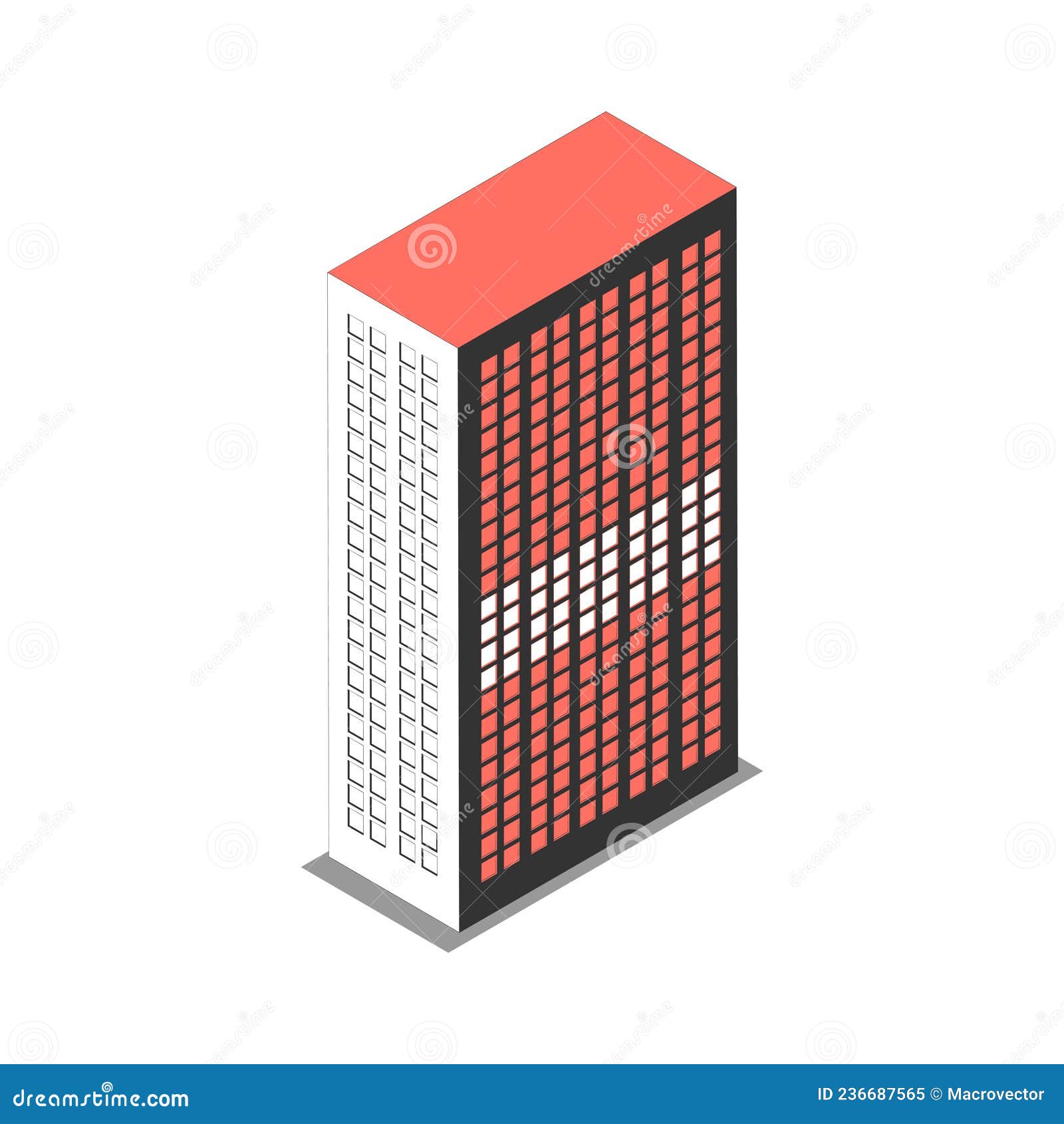 Metropolis Wide Skyscraper Composition Stock Vector - Illustration of ...