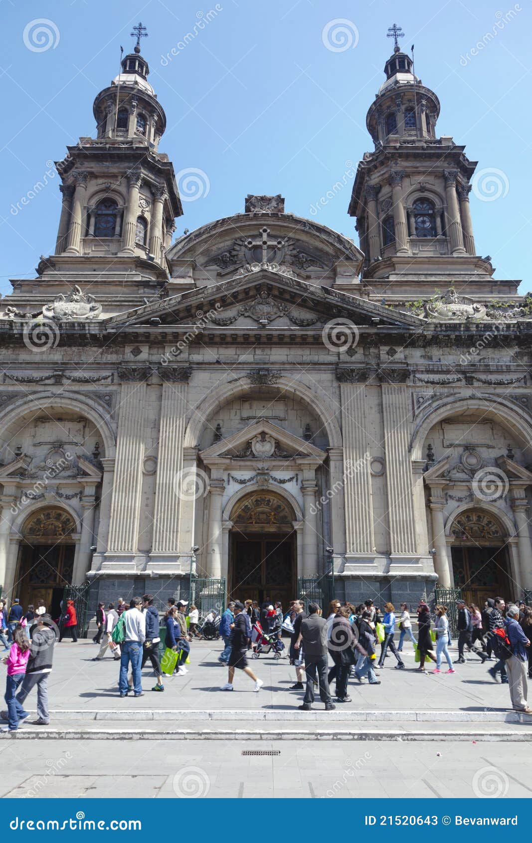 Metropolitan Catholic Cathedral, Santiago De Chile Editorial Stock ...