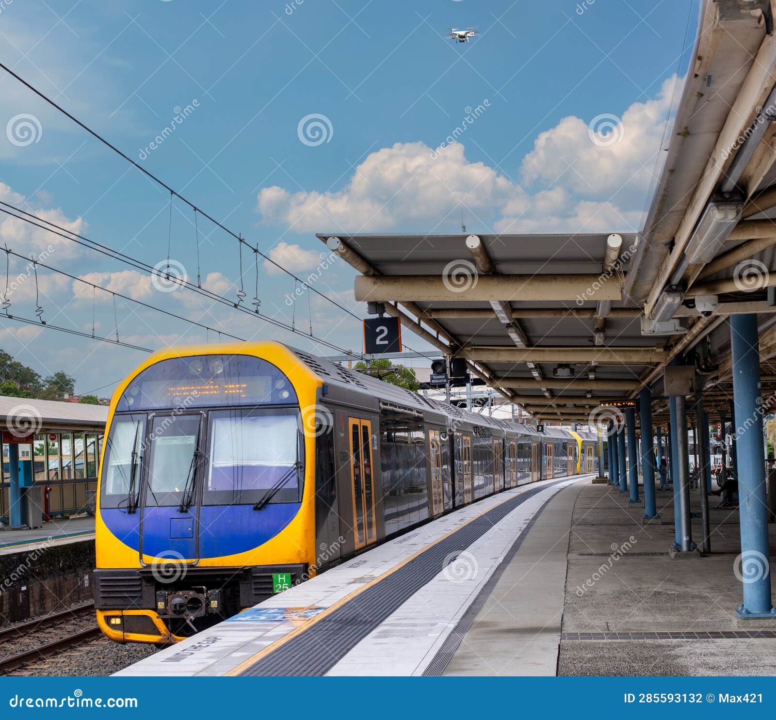 Metropolitan Train and Drone. Editorial Photography - Image of station ...