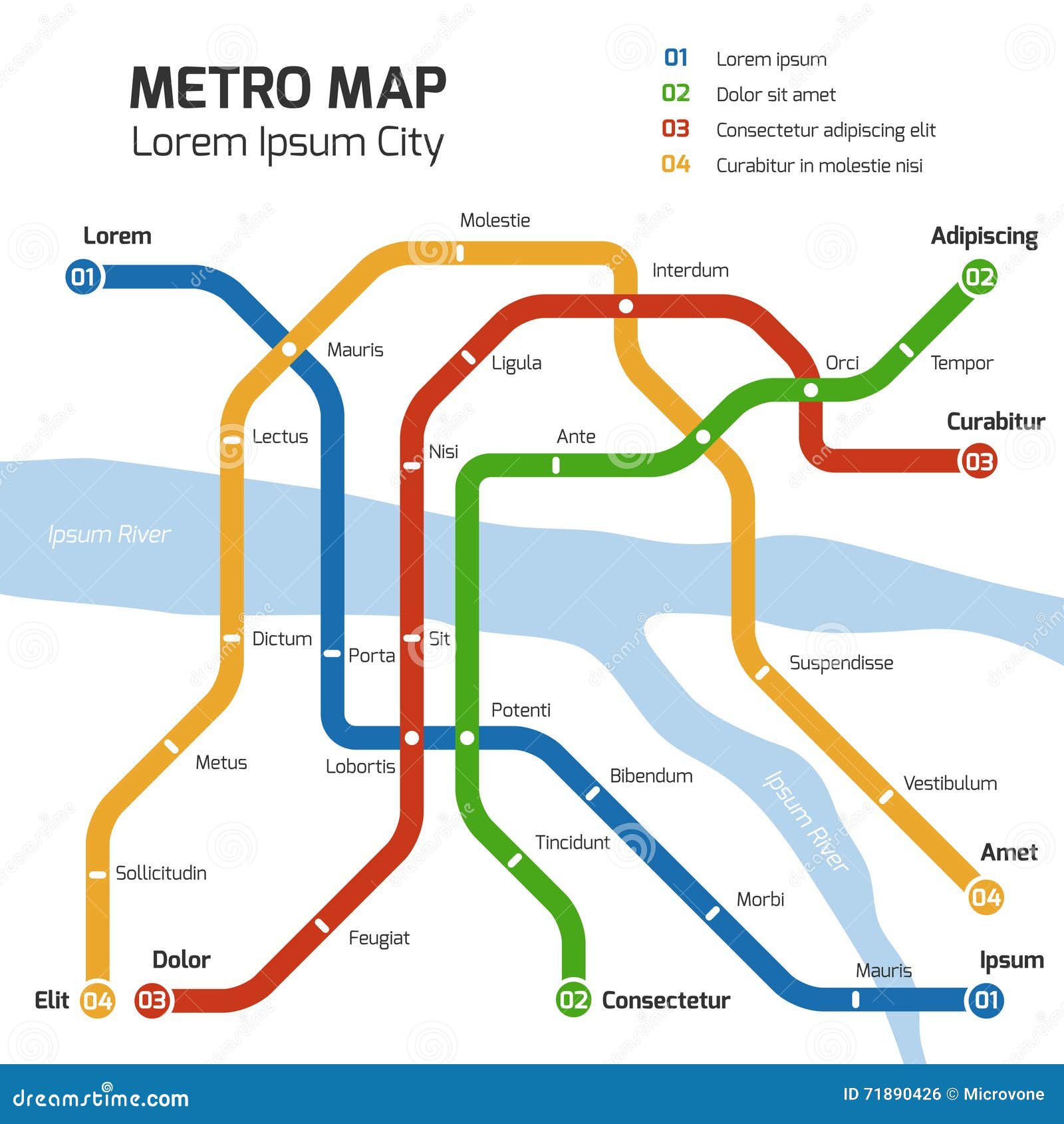 Metrou-bahn-plan Vektortransportkonzept Vektor Abbildung - Illustration ...