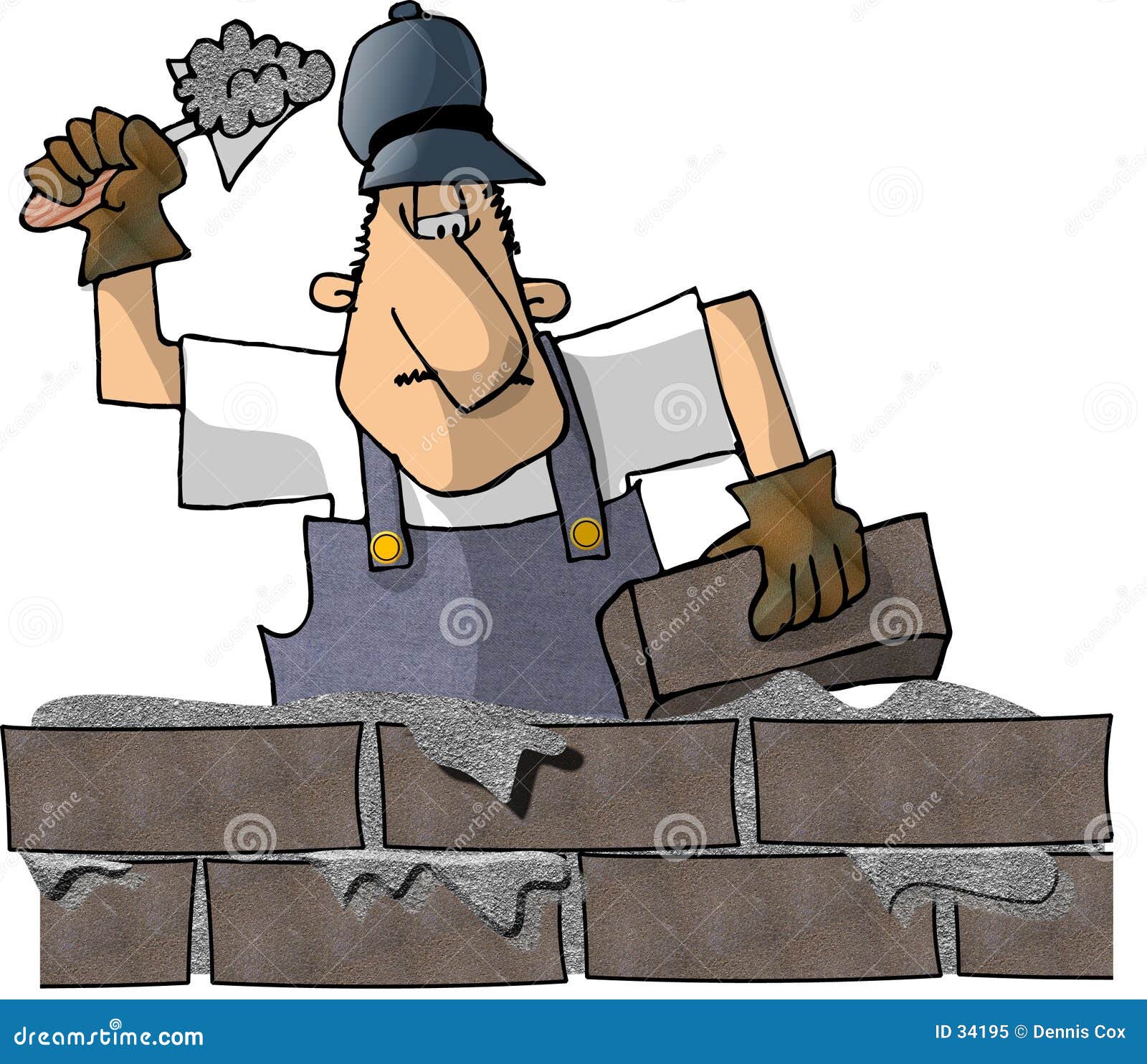 Metselaar stock illustratie. Illustration of dennis, beroep - 34195