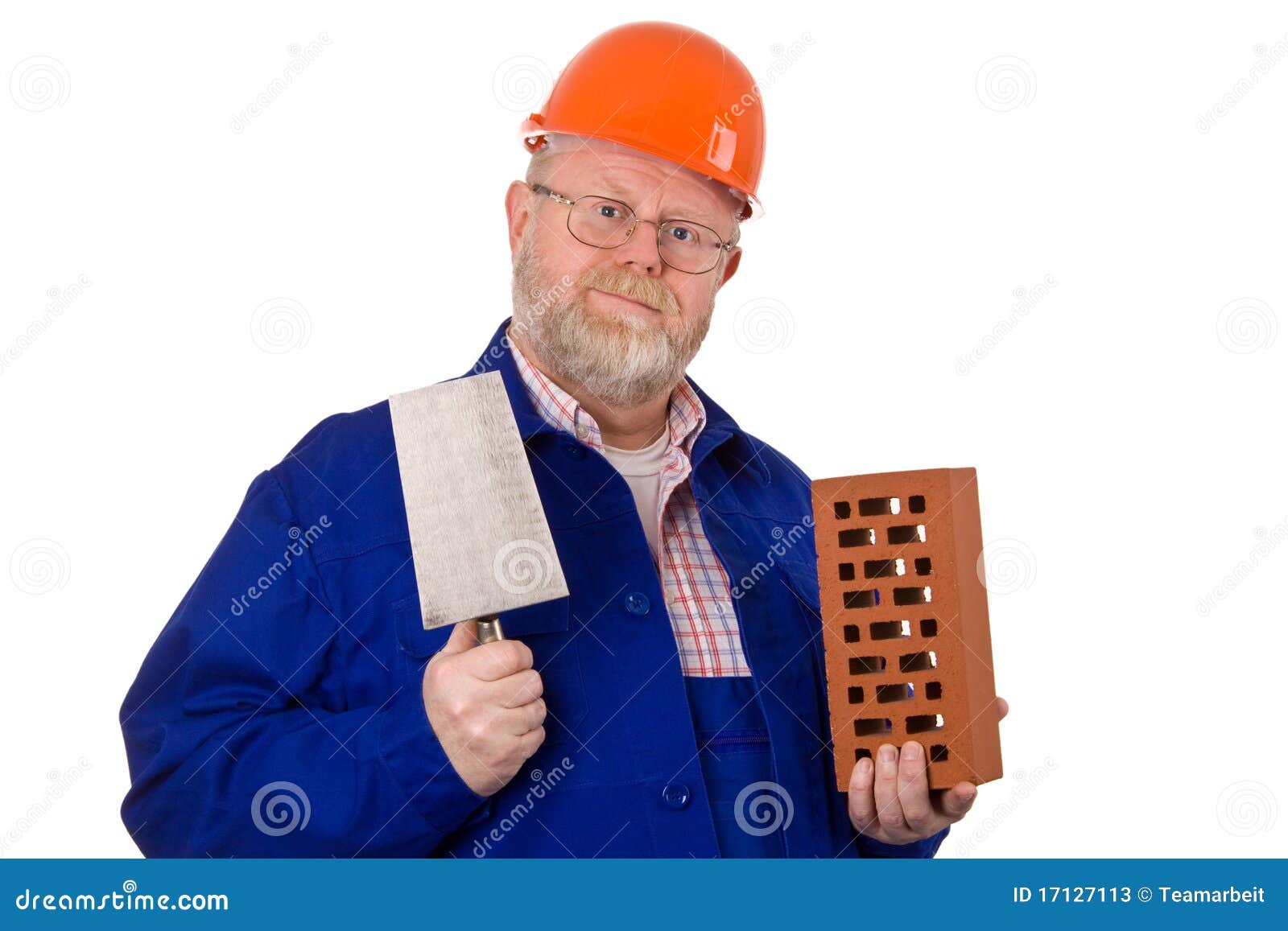 Metselaar Die Een Troffel Houdt Stock Afbeelding - Image of huis ...