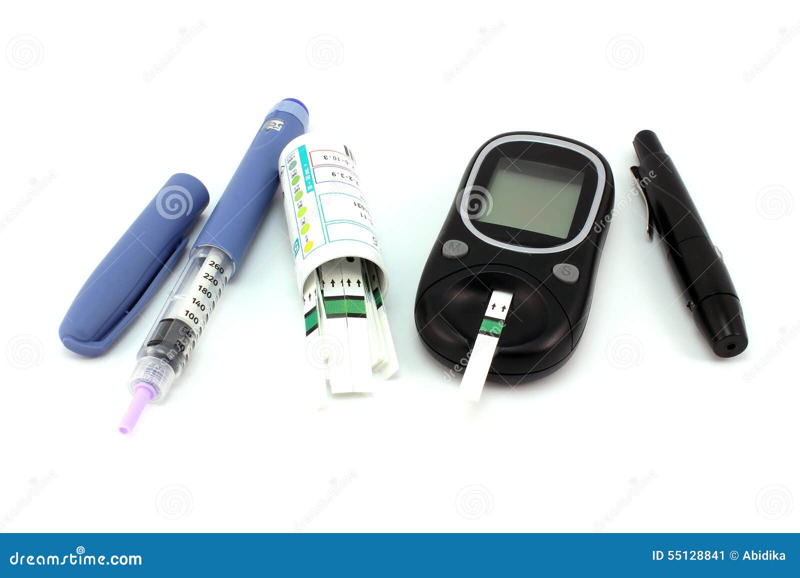 Metta Il Metro E L'insulina Immagine Stock - Immagine di analisi ...