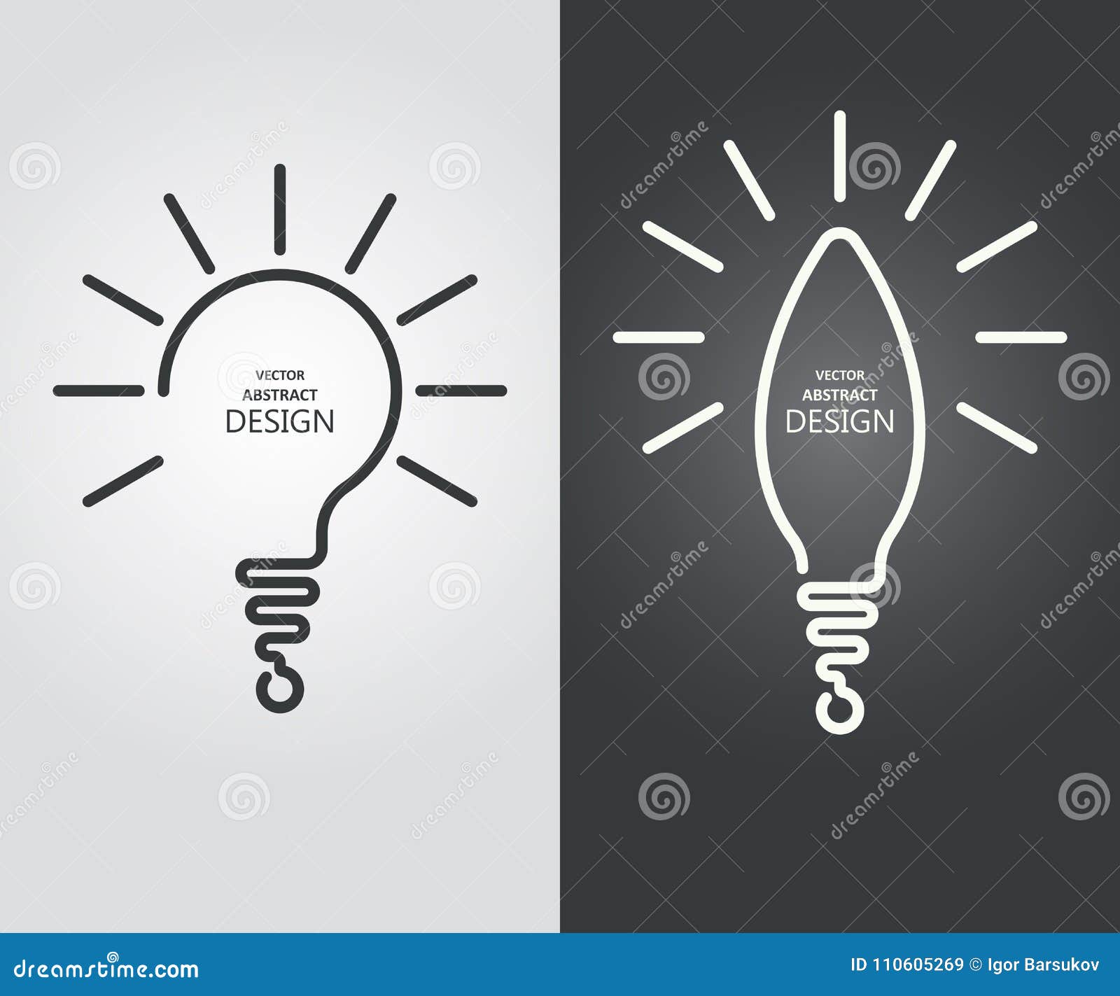 Metta La Lampada Stilizzata Illustrazione Vettoriale - Illustrazione di ...