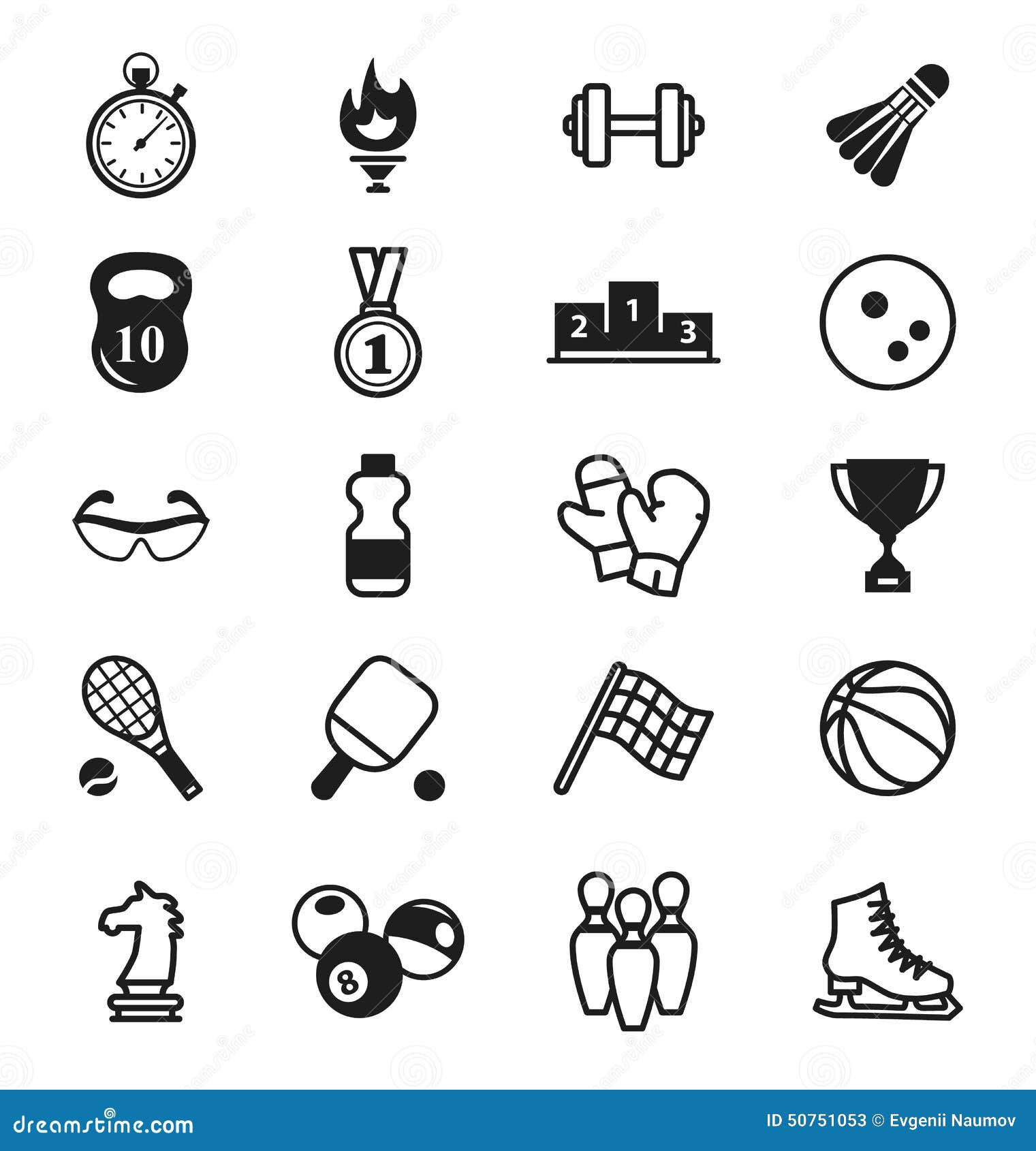 Mette in Mostra Le Icone Oggetti, Inventario Illustrazione Vettoriale ...