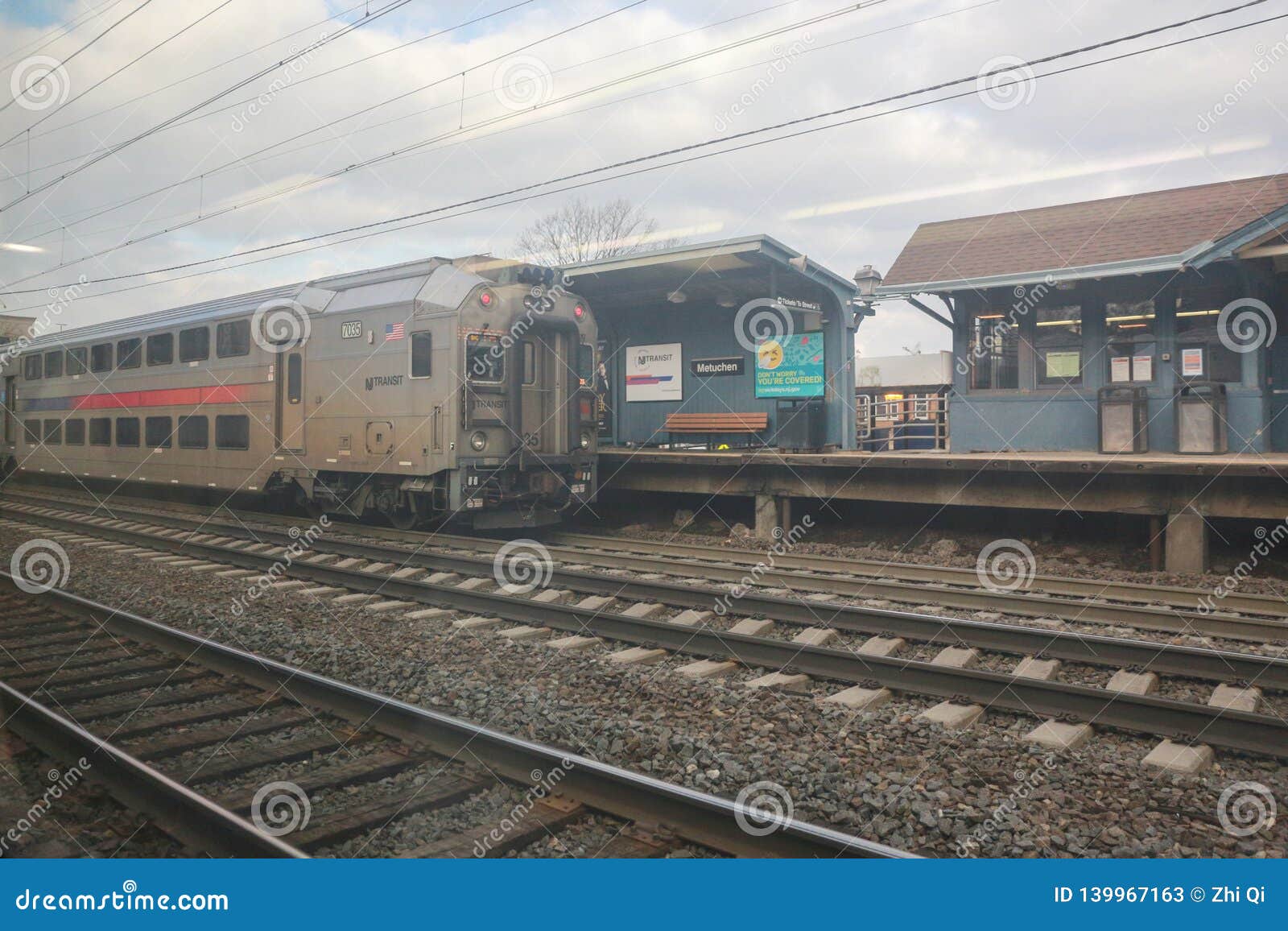 Metuchen Train Station - Image Editorial Stock Photo - Image of winter ...