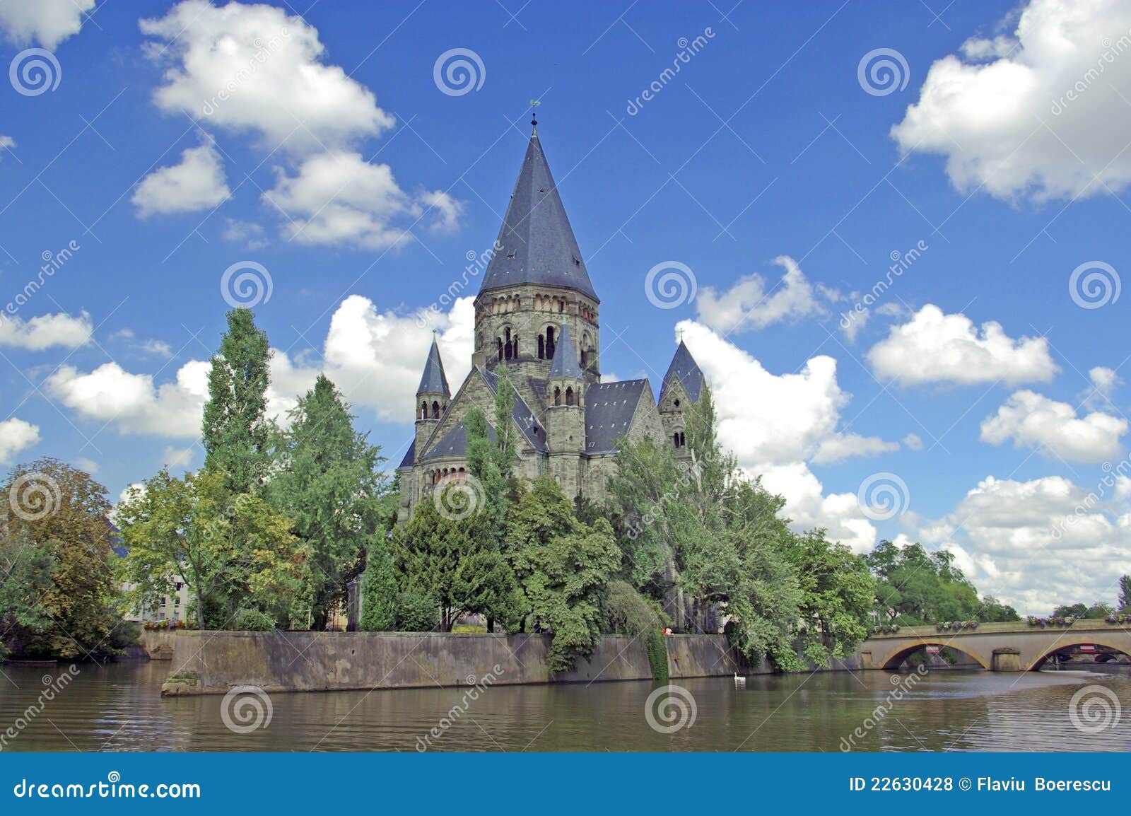 Metz France stock photo. Image of cathedral, meuse, bridge - 22630428