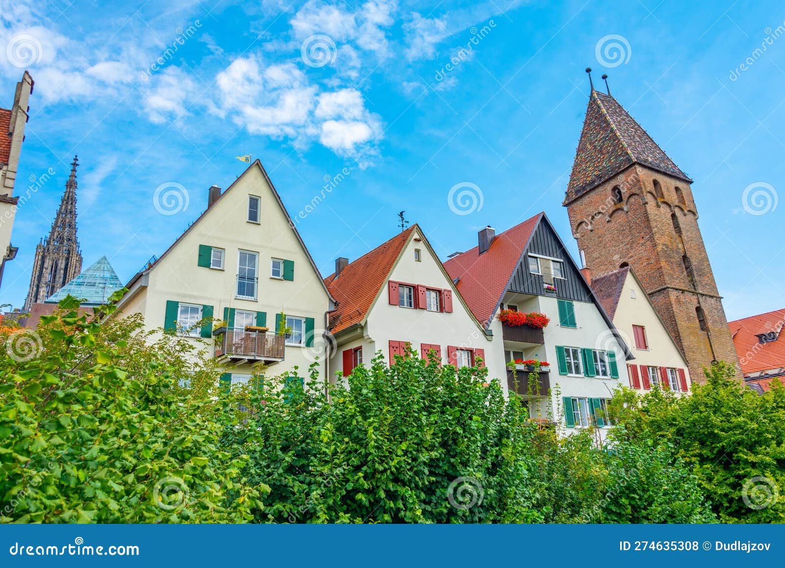 Metzgerturm Tower in German Town Ulm Stock Photo - Image of facade ...