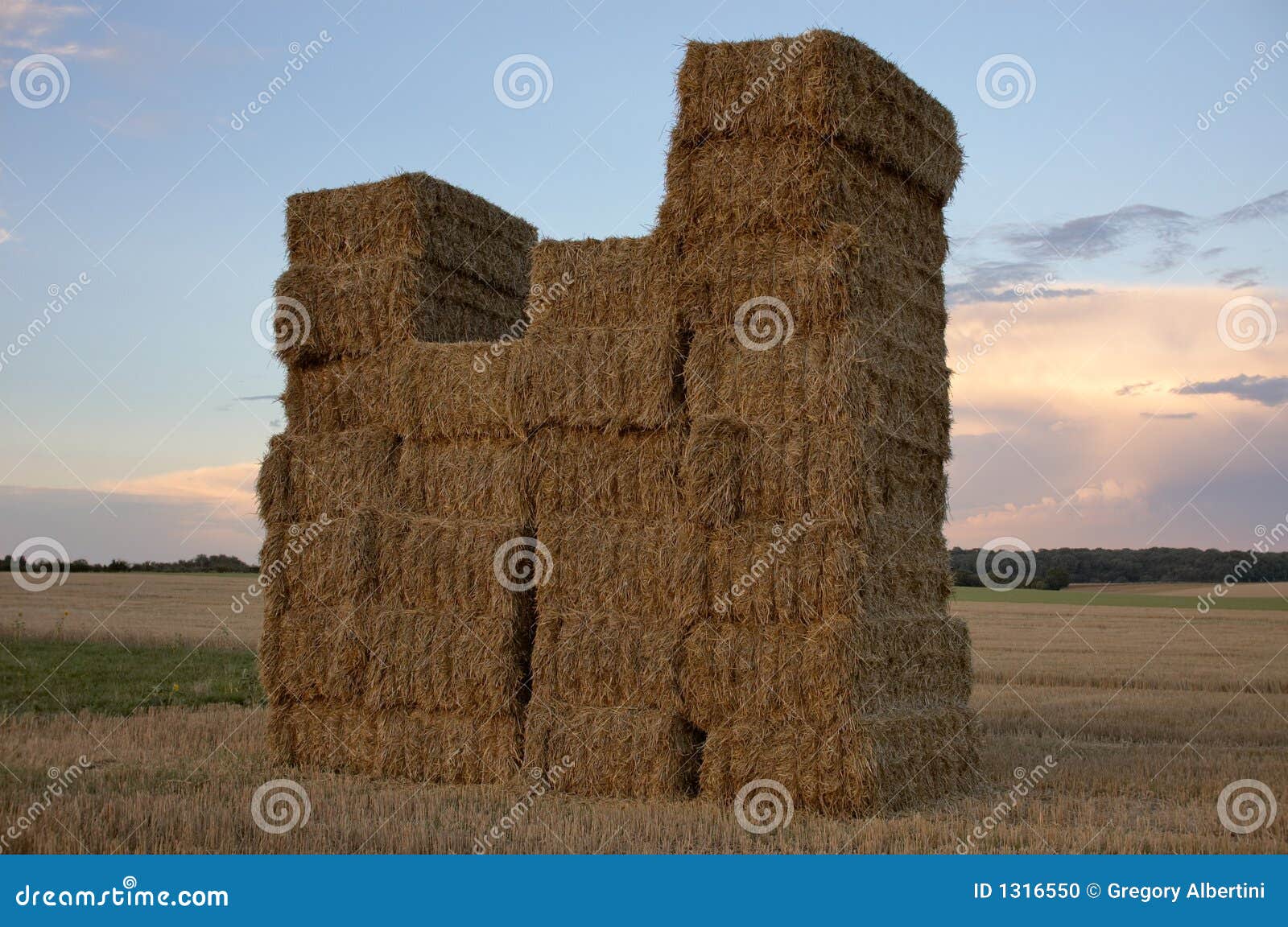 Meule de foin photo stock. Image du moisson, blé, fermier - 1316550