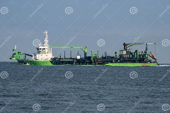 Meuse River editorial stock photo. Image of backhoe - 263163583