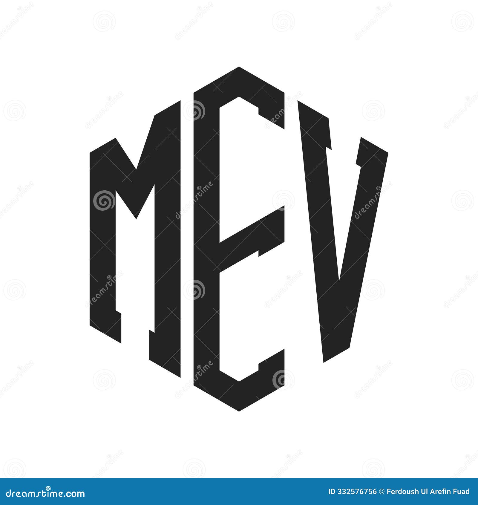 MEV Logo Design. Initial Letter MEV Monogram Logo Using Hexagon Shape ...
