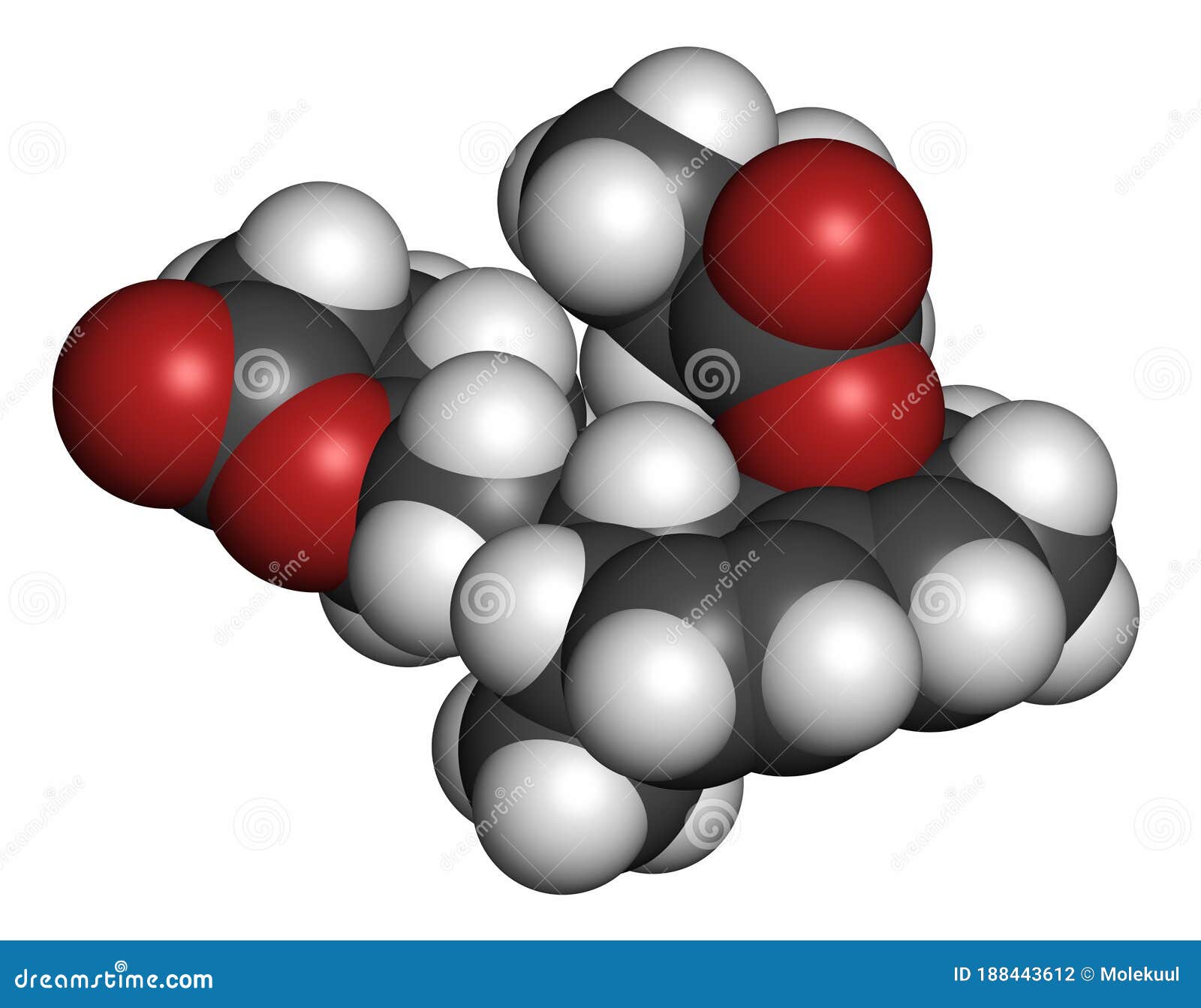 Mevastatin Hypercholesterolemia Drug Molecule. Atoms are Represented As ...