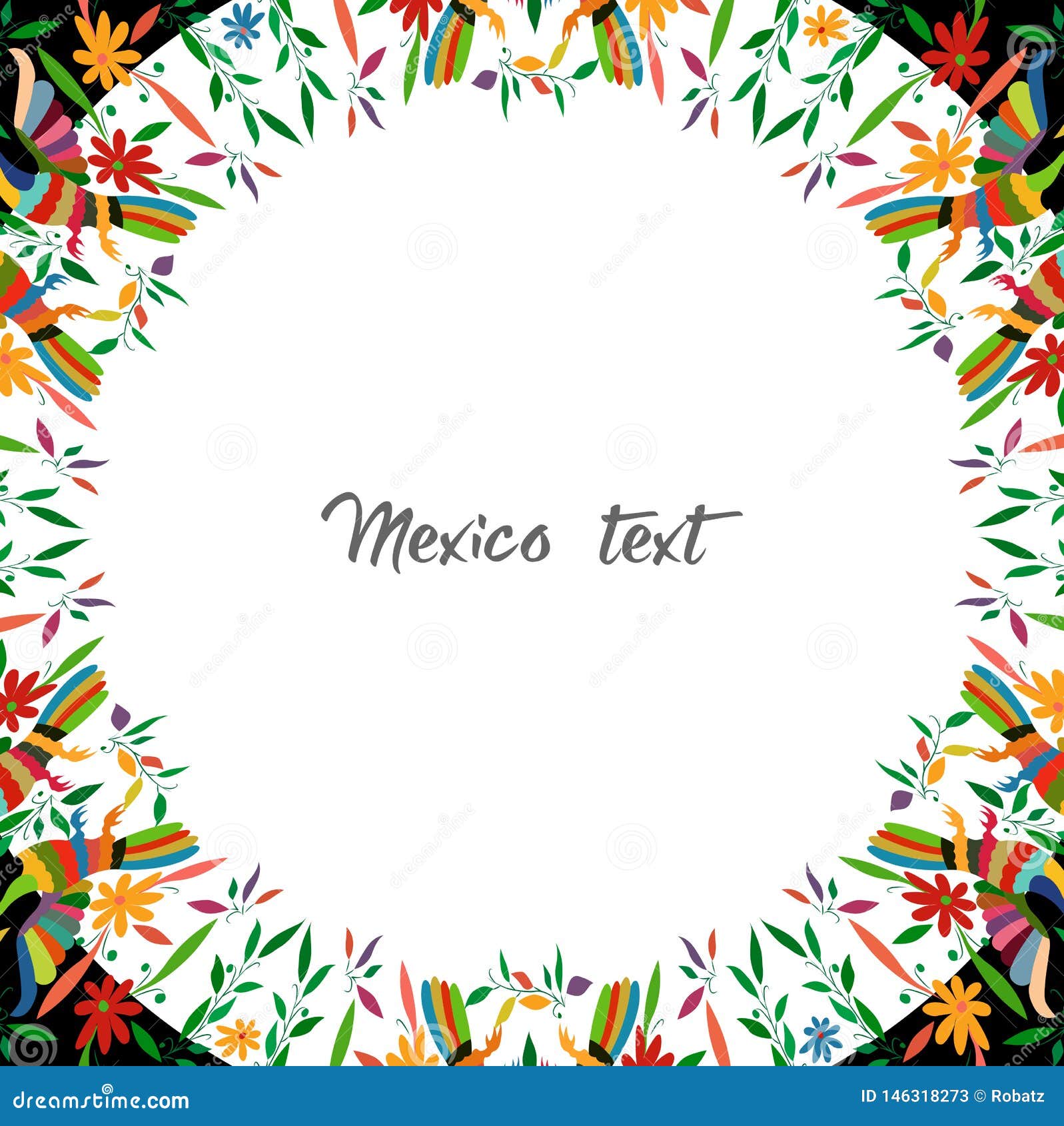 Mexican Traditional Textile Embroidery Style from Tenango City, Hidalgo ...