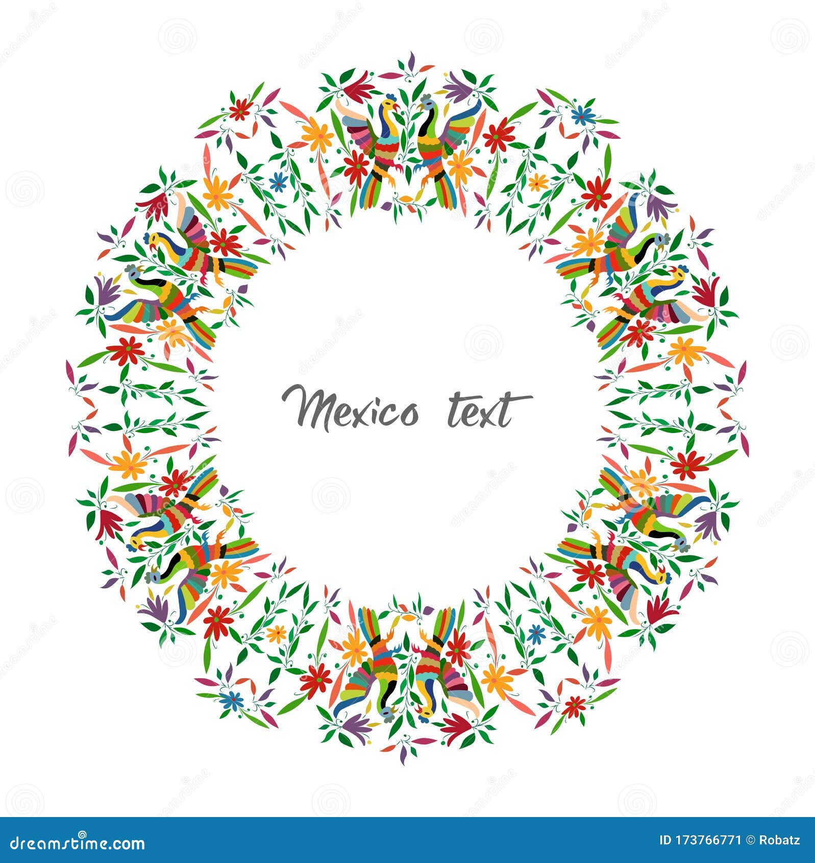 Mexican Traditional Textile Embroidery Style from Tenango City, Hidalgo ...