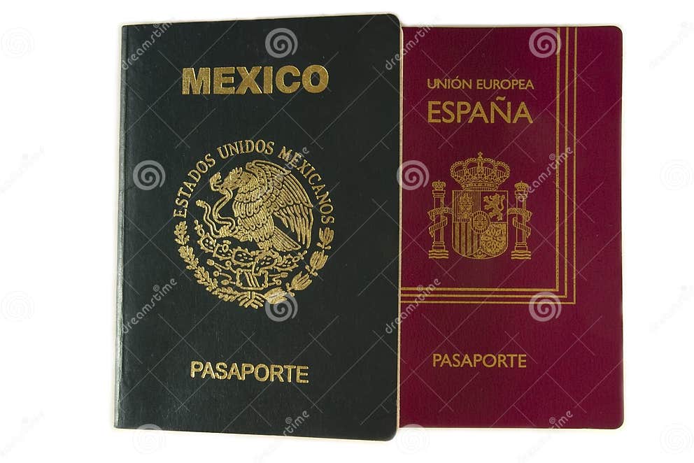 Mexicaans En Spaans Paspoort Stock Foto - Image of spanje, toerist: 3622484