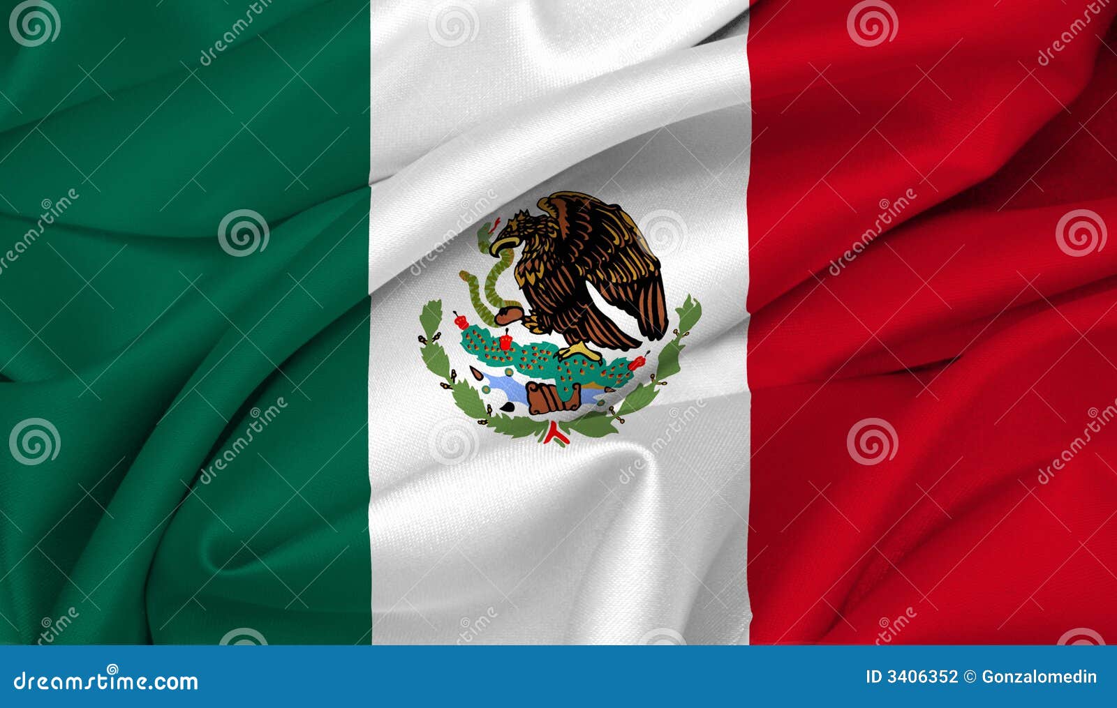 Mexicaanse vlag - Mexico stock illustratie. Illustration of ...