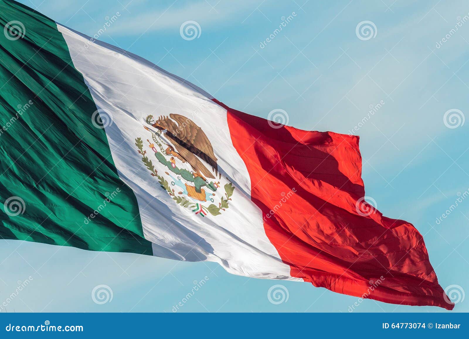 Mexicaanse Vlag Rode Wit En Groen Stock Foto - Image of geïsoleerd ...