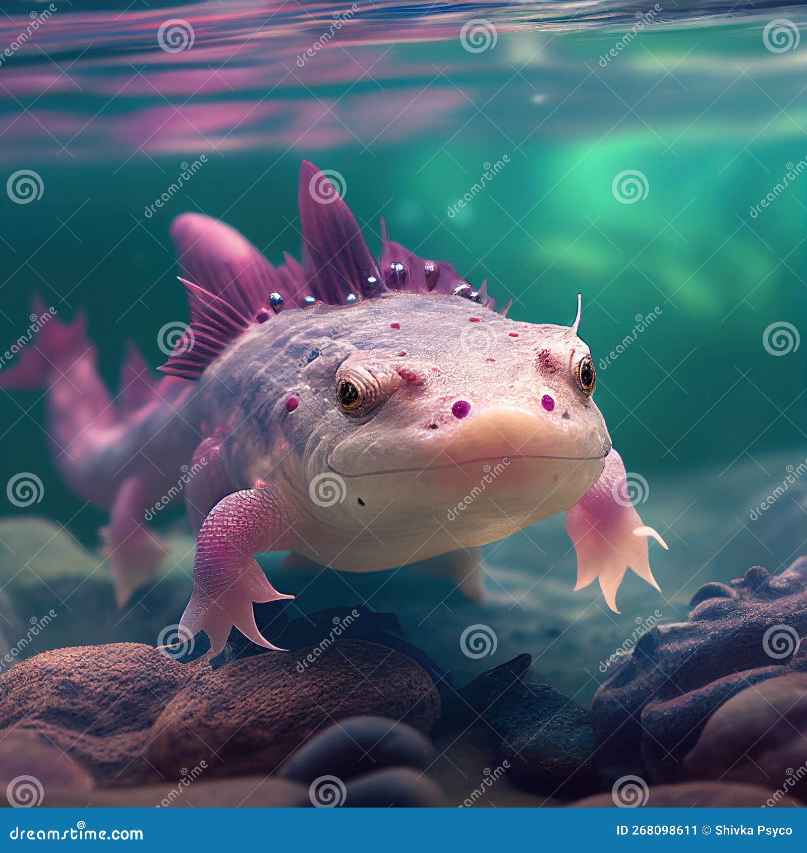 Mexican Axolotl Generative AI Stock Illustration - Illustration of baby ...