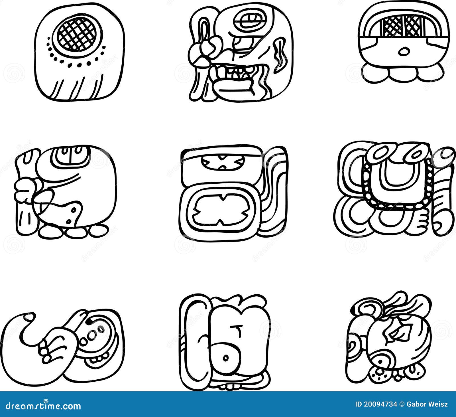 Mayan Glyphs And Meanings