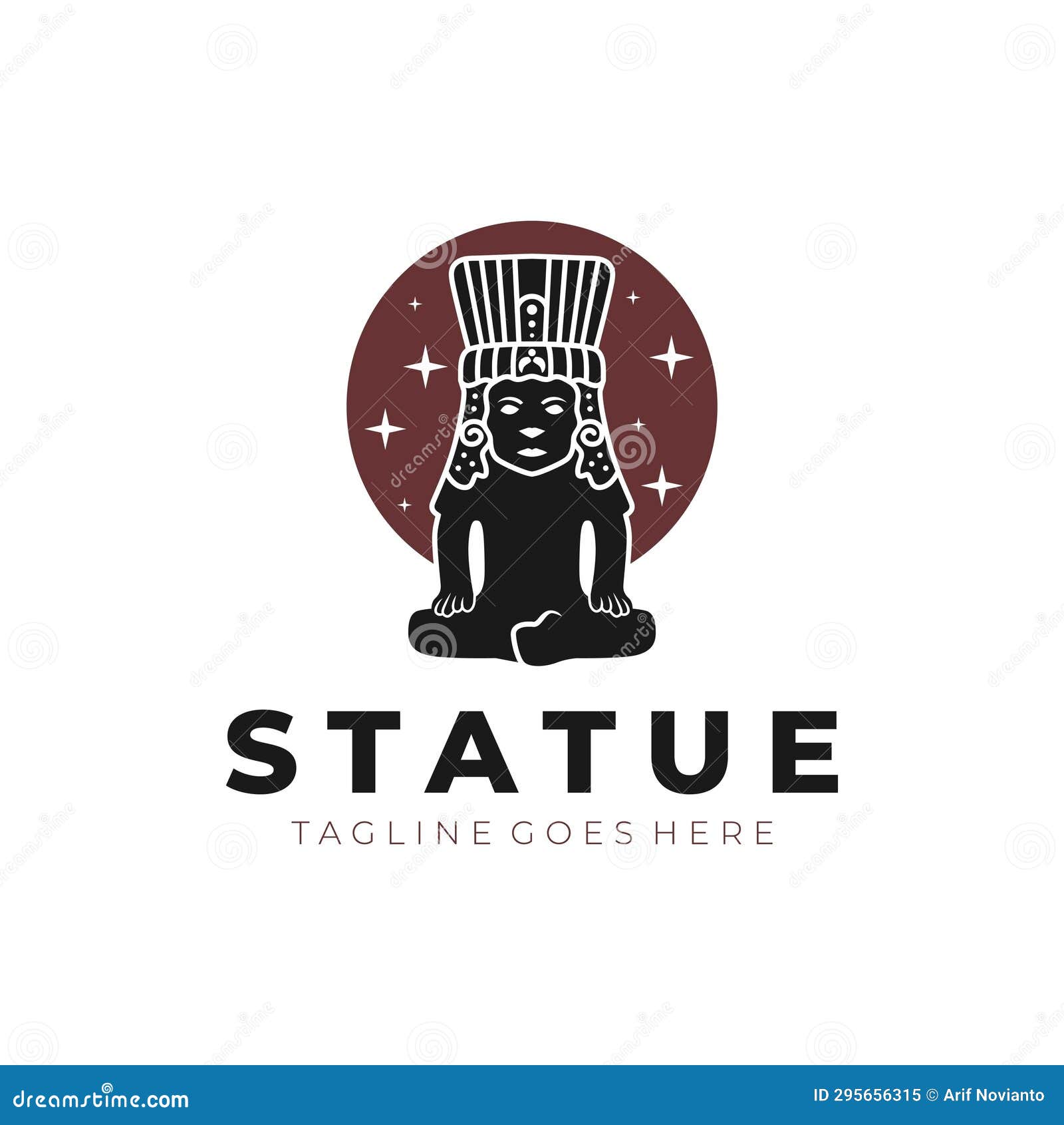 Mexican Aztec Seated Figure Stone Statue Logo Stock Vector ...