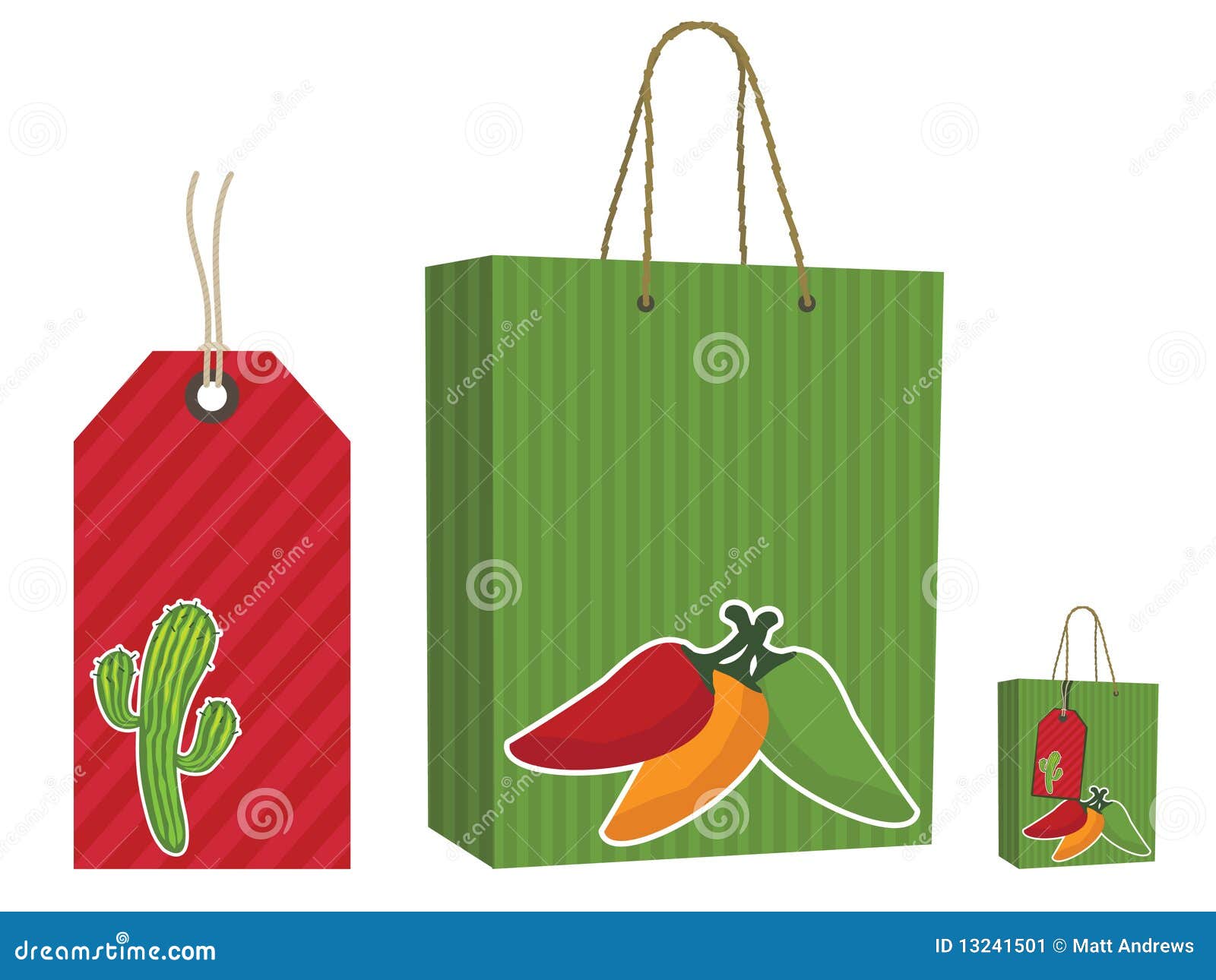 Mexican bag and tag set stock vector. Illustration of graphic - 13241501