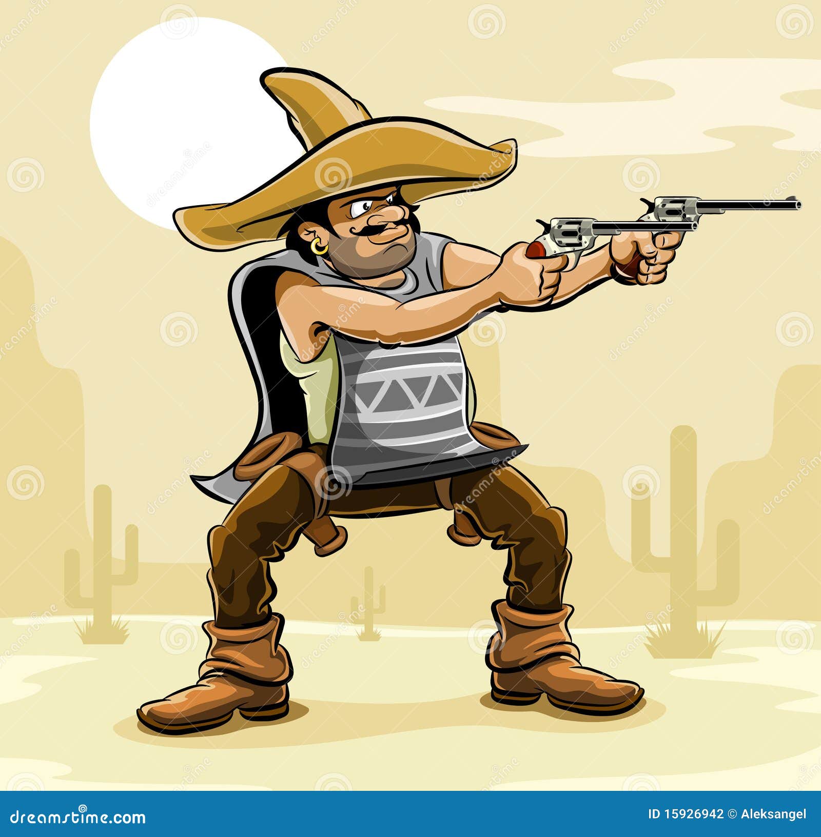 Bandit Mexican Revolver Mustache Gunman Sombrero Stock Photography ... Bandit Mexican Revolver Mustache Gunman Sombrero Stock Photography ...