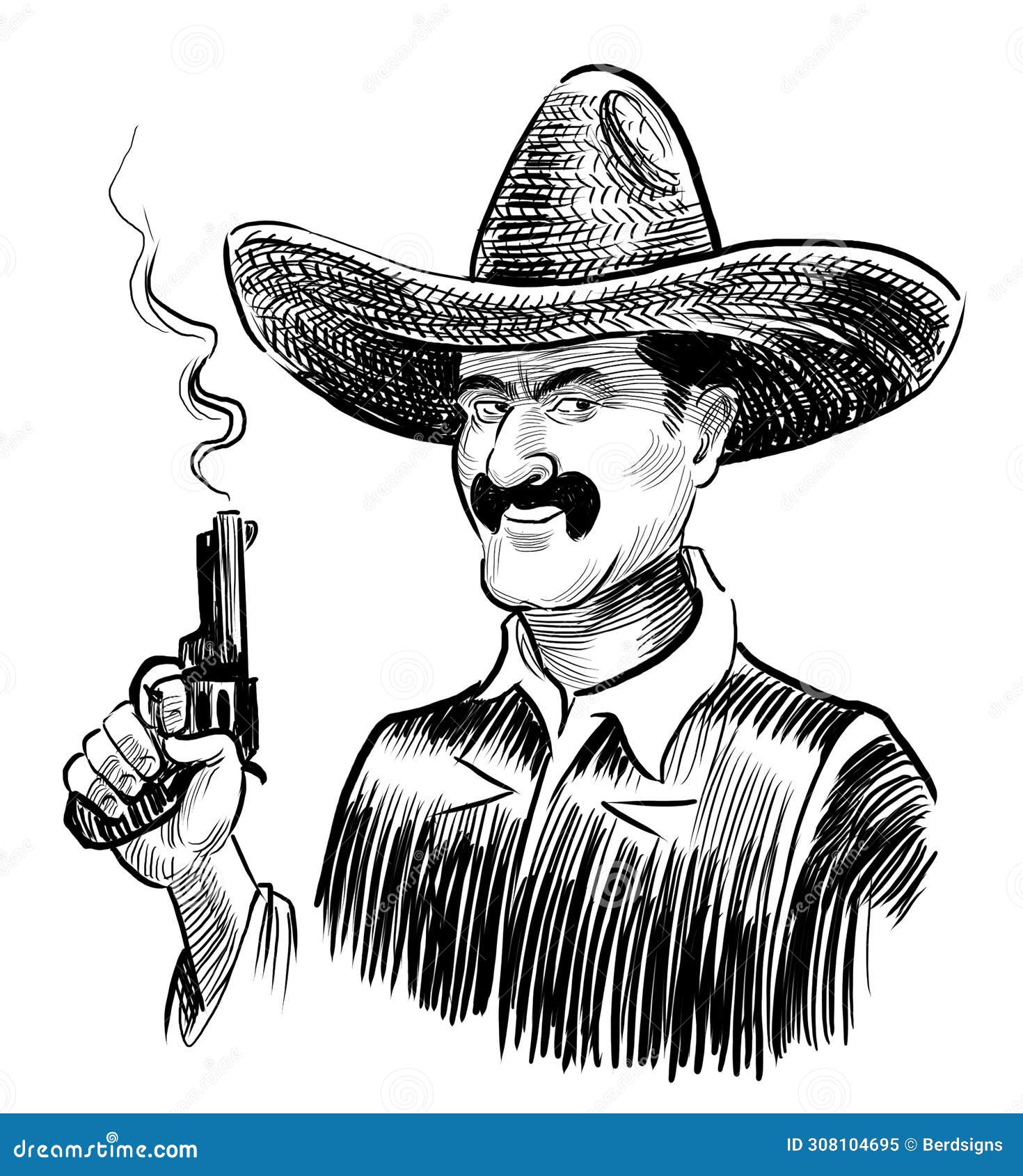 Mexican Bandit Red Hot Chili Pepper Humanized Emotional Flat Cartoon ...