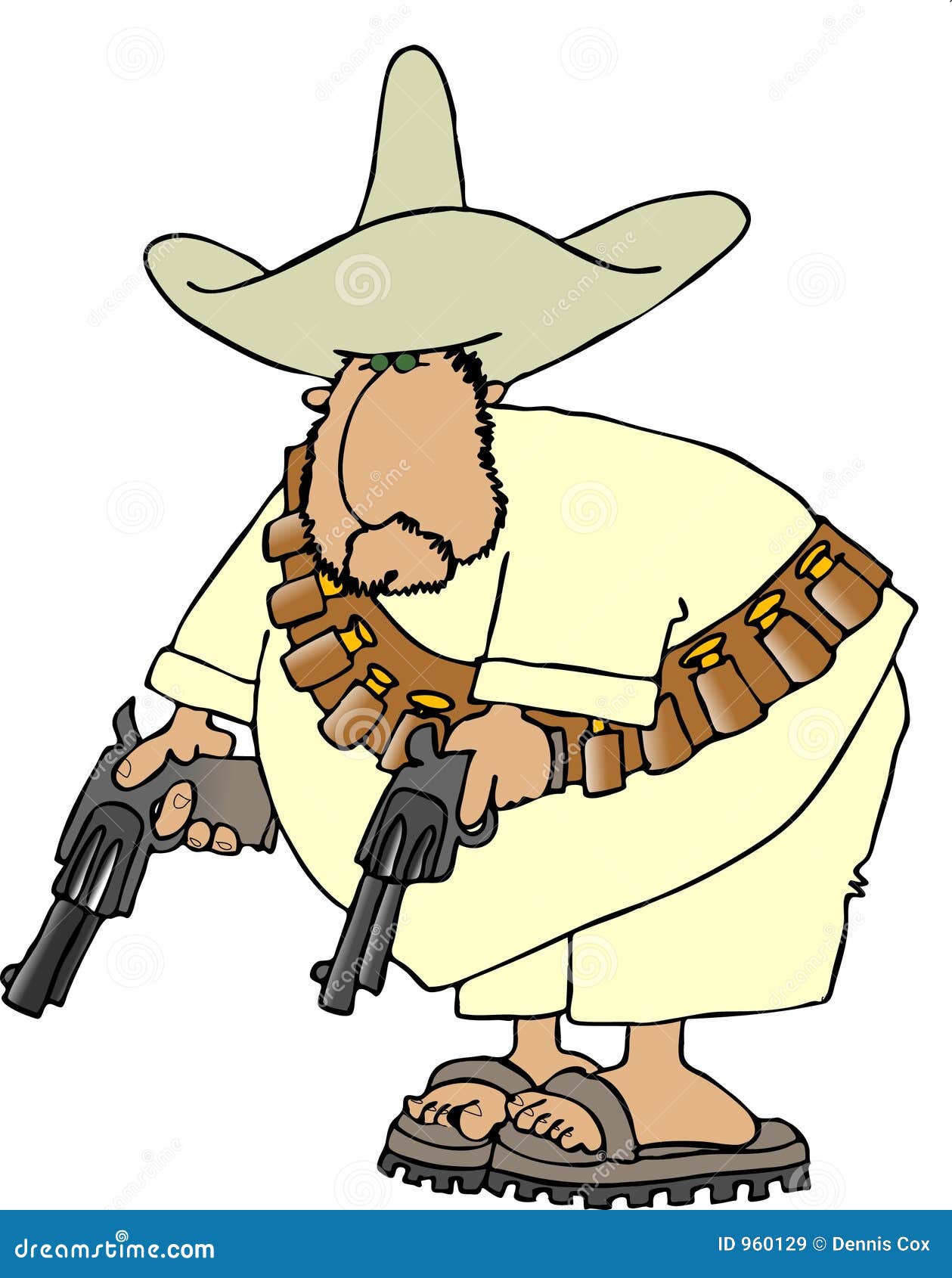 Mexican bandito stock illustration. Illustration of bandit - 960129