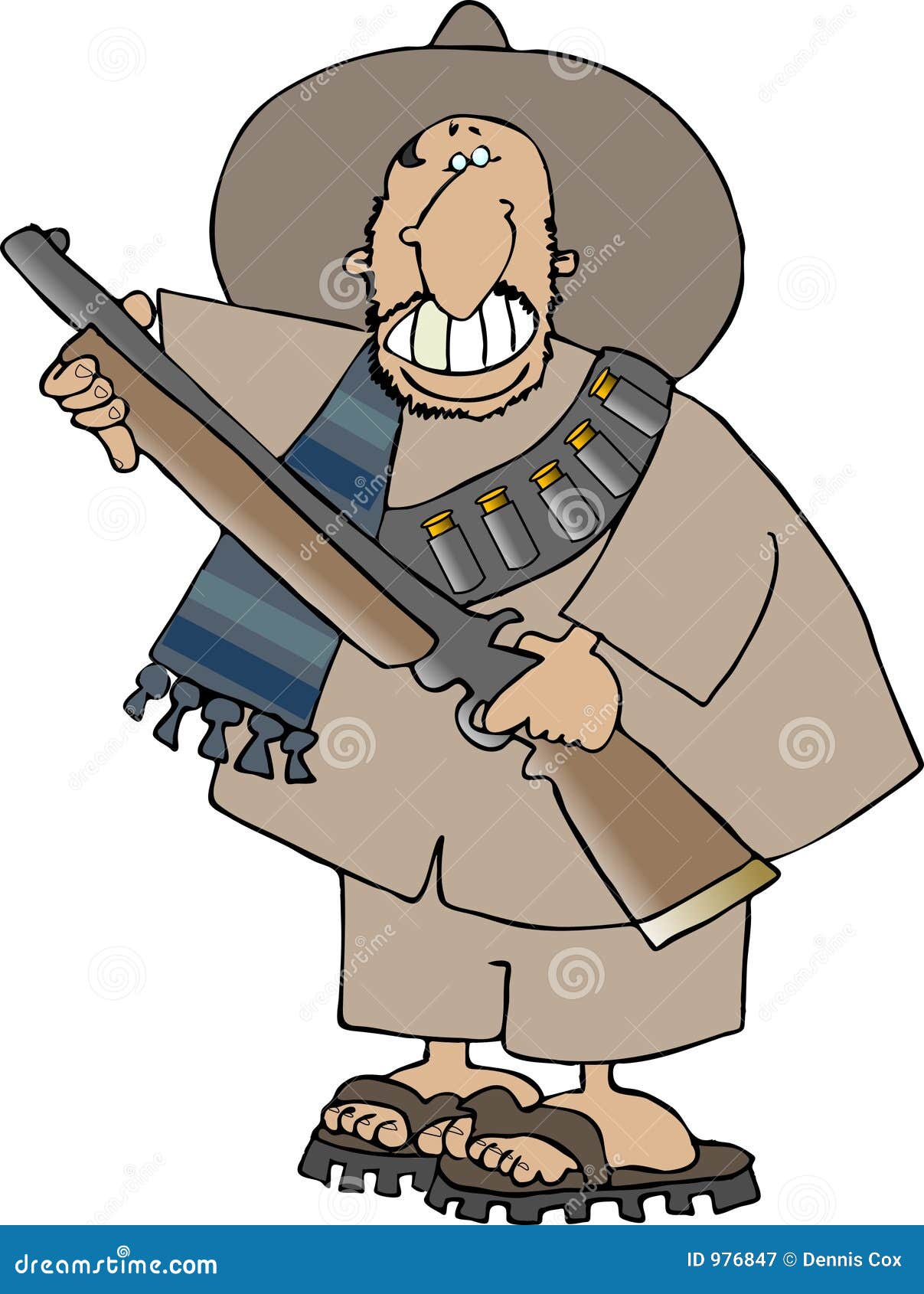 Mexican bandito stock illustration. Illustration of serape - 976847