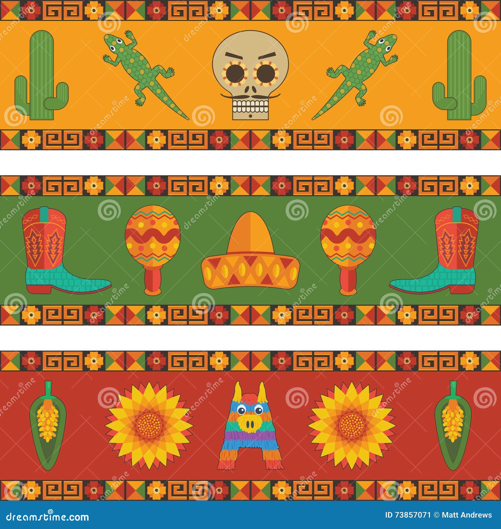 Mexican Banner, Mexico. Vector Illustration | CartoonDealer.com #77227982