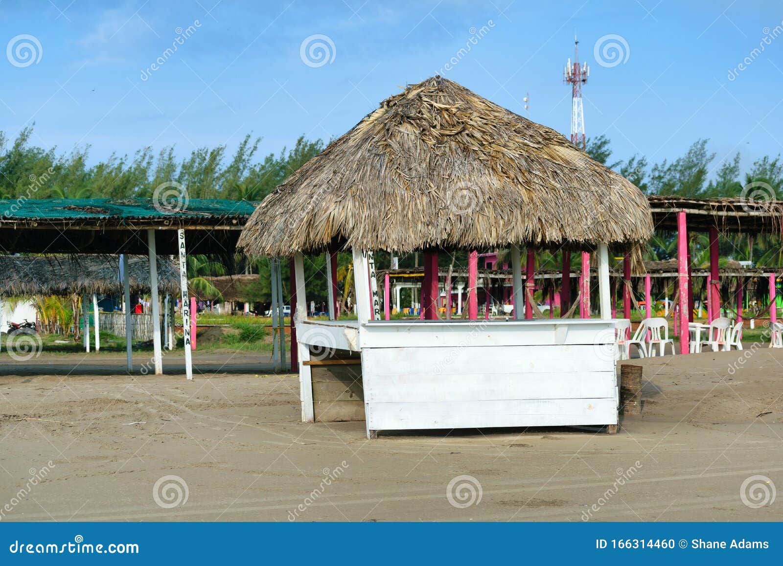 Mexican Beach Palapa stock photo. Image of outside, tuxpan - 166314460
