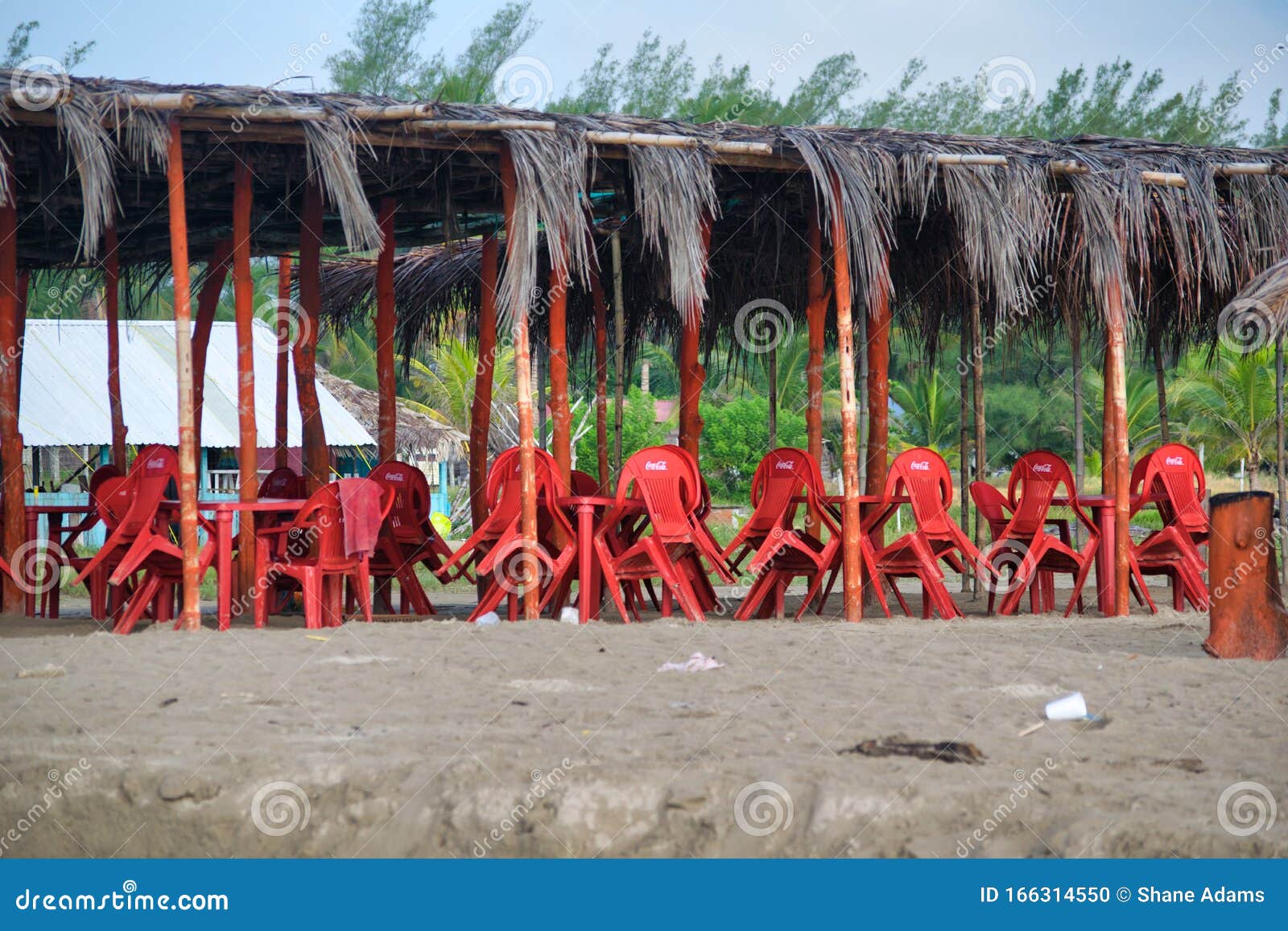 Mexican Beach Palapa stock photo. Image of outside, beach - 166314550