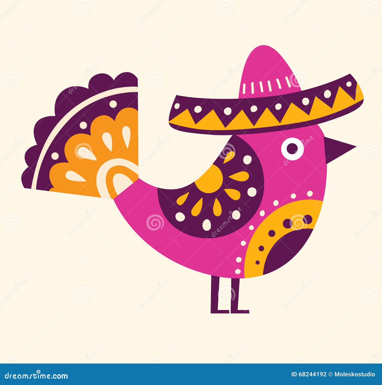 Mexican bird stock vector. Illustration of nature, colorful - 68244192