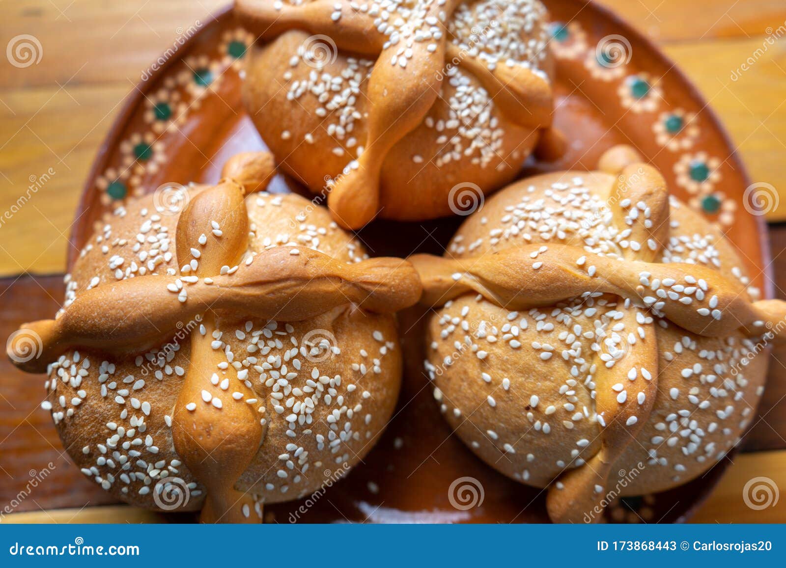 Mexican bread of the dead stock image. Image of catholic - 173868443