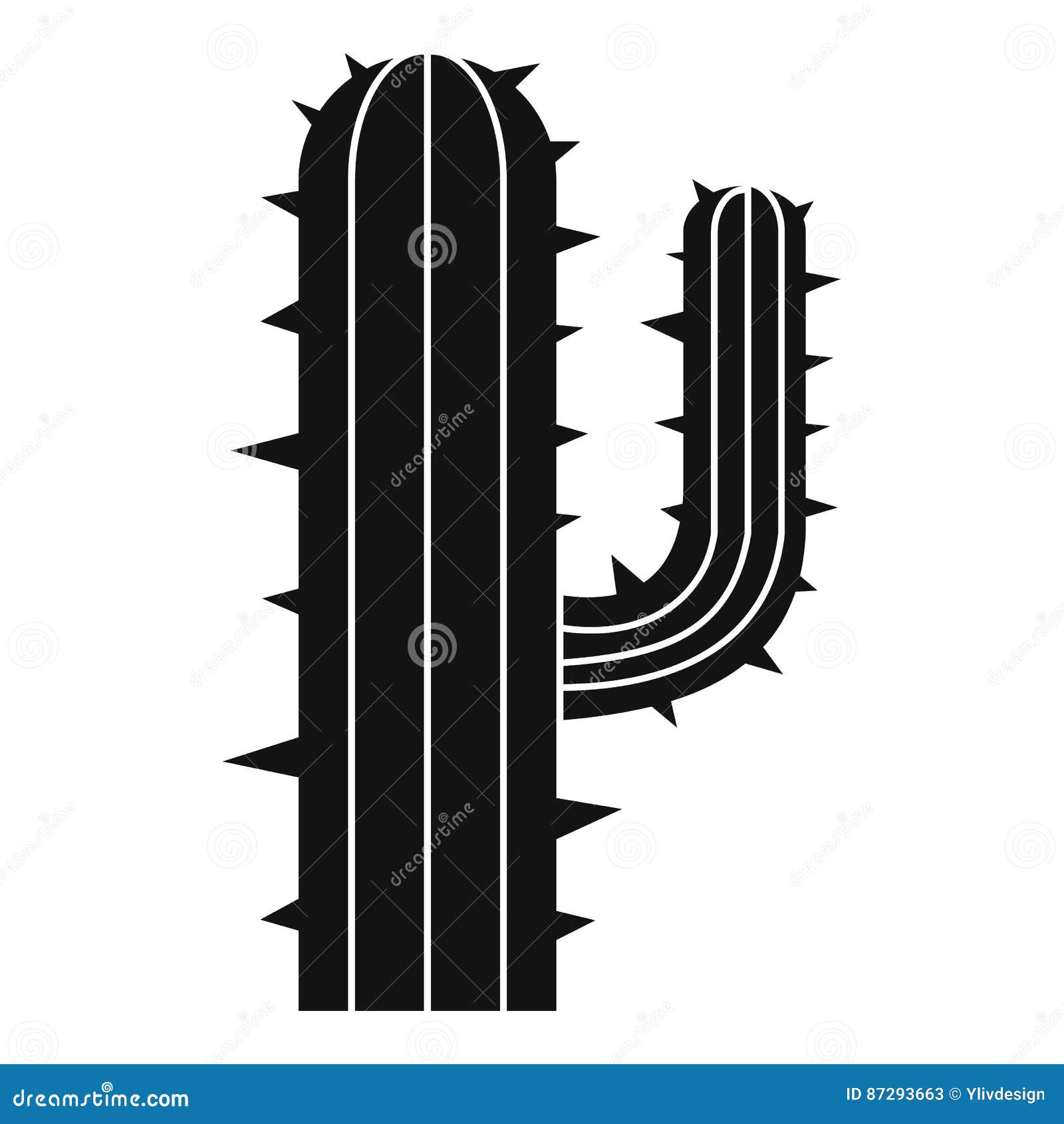 Mexican Cactus Icon, Simple Style Stock Vector - Illustration of object ...