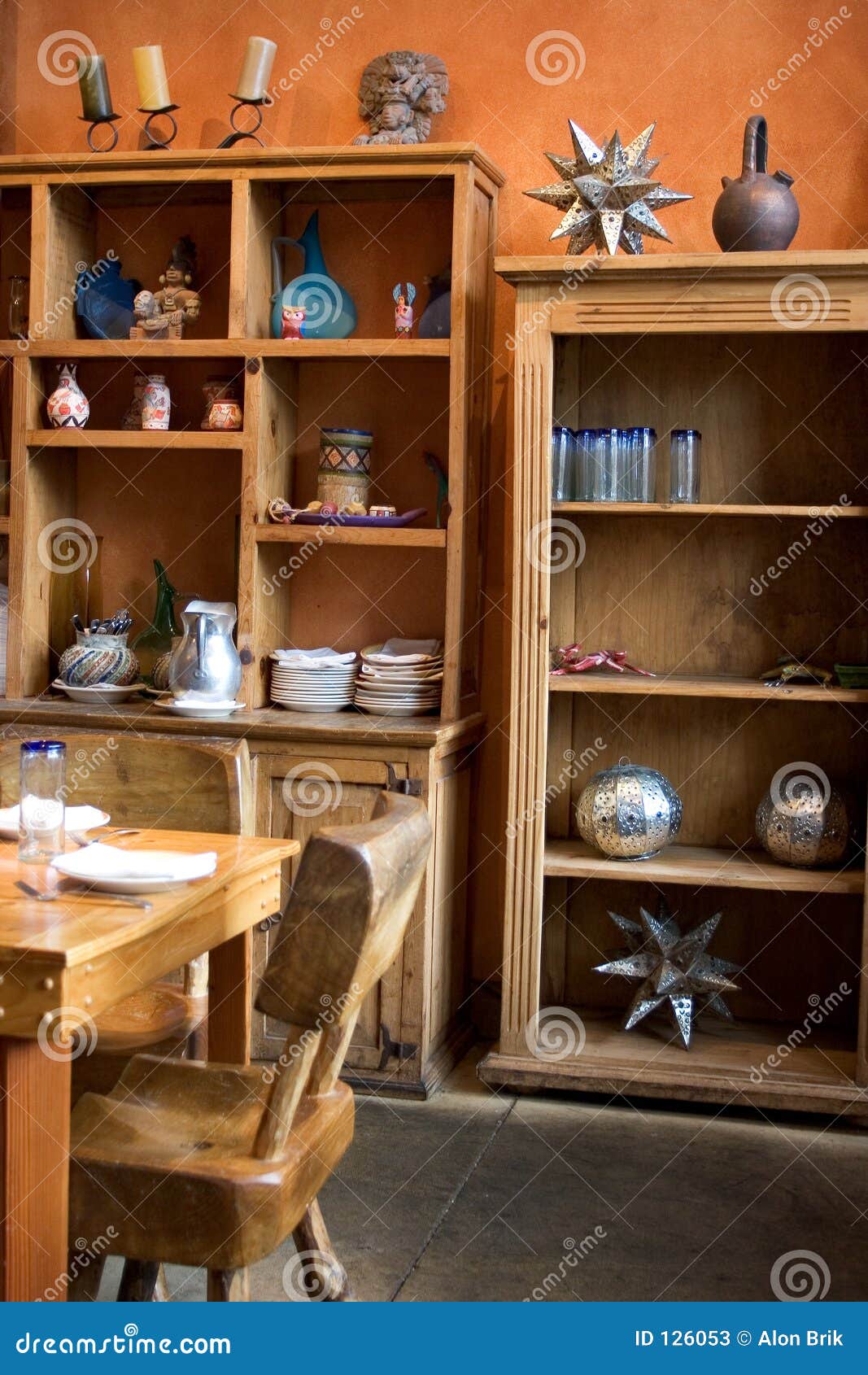 Mexican Cafe stock image. Image of interior, dish, wall - 126053