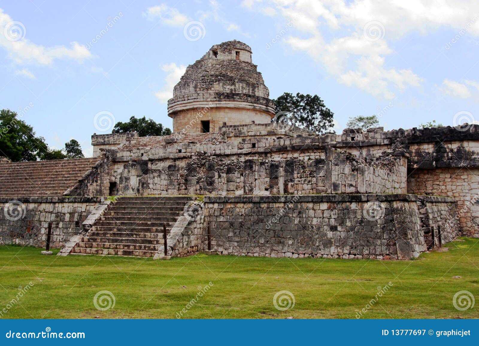 Mexican Castle in Chichen Itza Stock Image - Image of rock, ancient ...