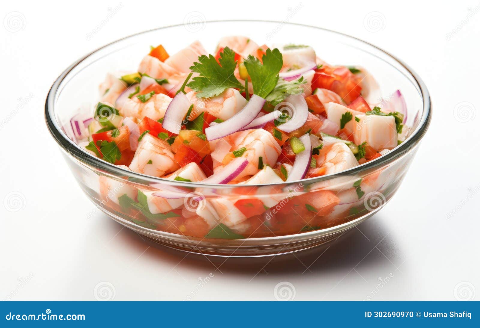 Mexican Ceviche on a White Background. Stock Illustration ...