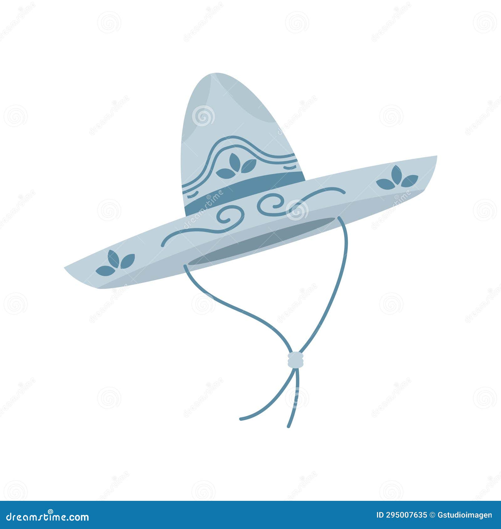 Mexican Charro Sombrero Illustration Stock Vector - Illustration of ...