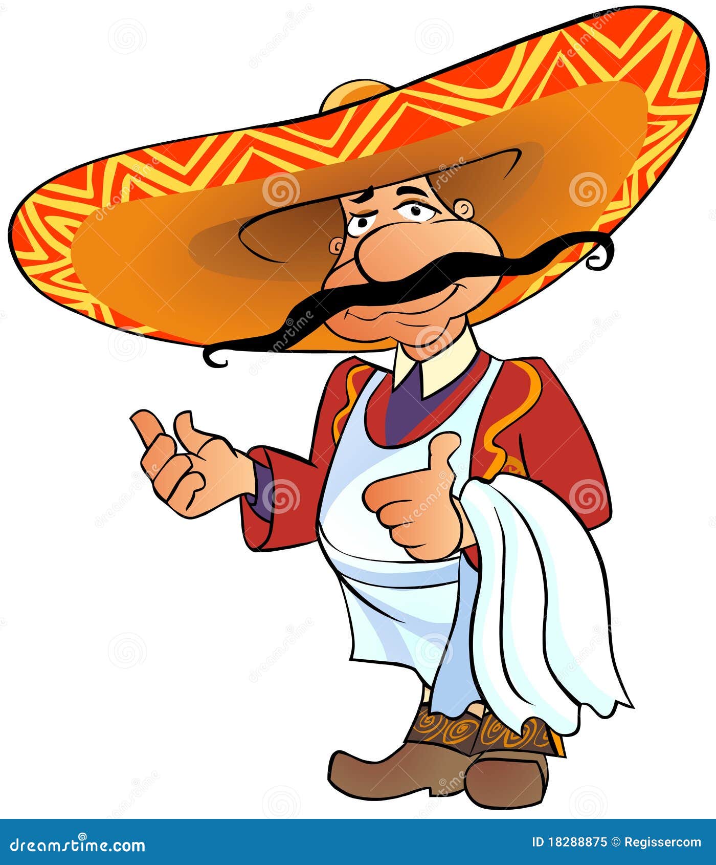Mexican Chef Cartoon Vector | CartoonDealer.com #16733721