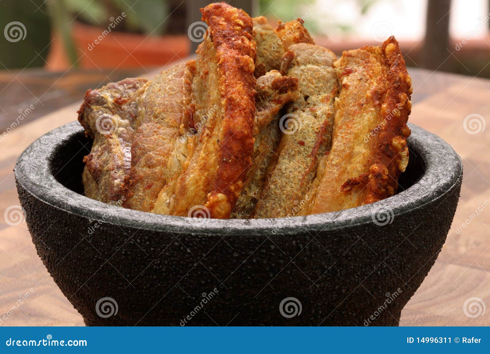 Mexican chicharron carnudo stock image. Image of crunchy - 14996311